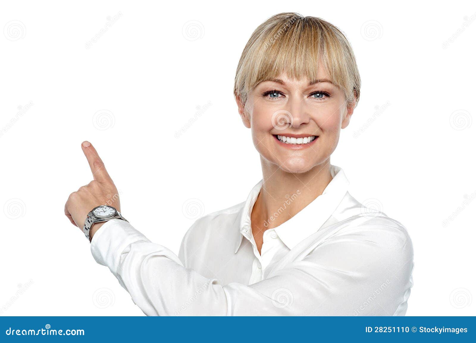 Corporate Lady Pointing Backwards Stock Photography | CartoonDealer.com ...