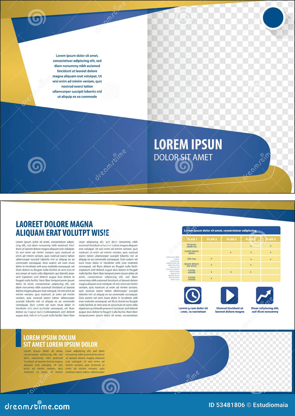 Corporate layout template stock vector. Illustration of document - 53481806