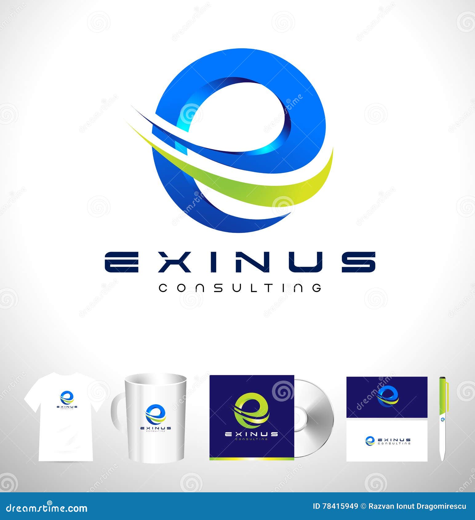 Corporate Letter E Logo Vector Stock Illustration - Illustration of ...