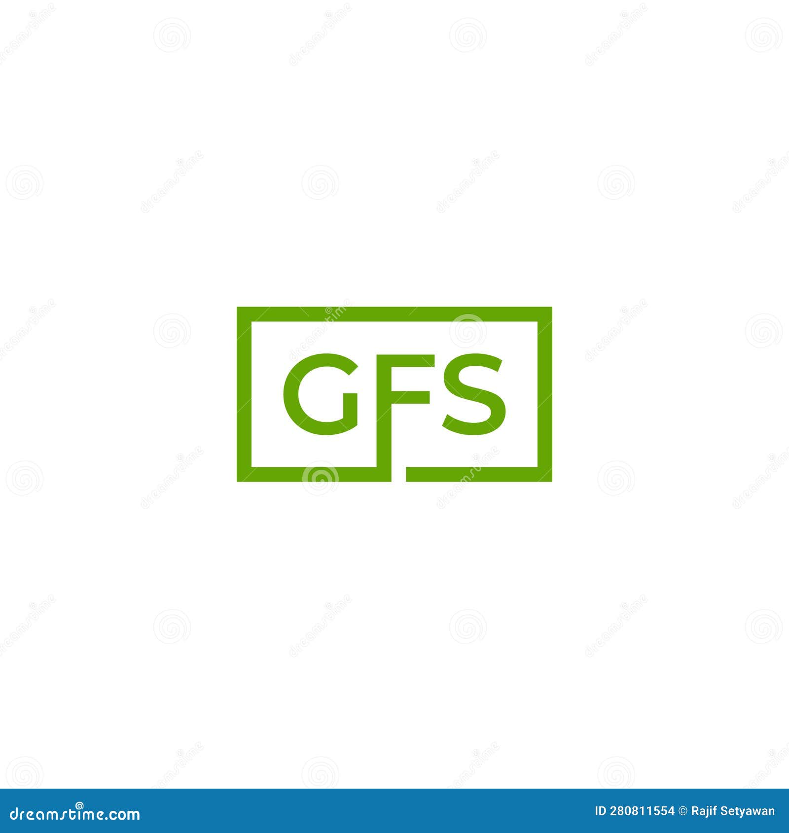 Corporate Letter GFS in Rectangle Monogram Logo Design Vector Stock ...