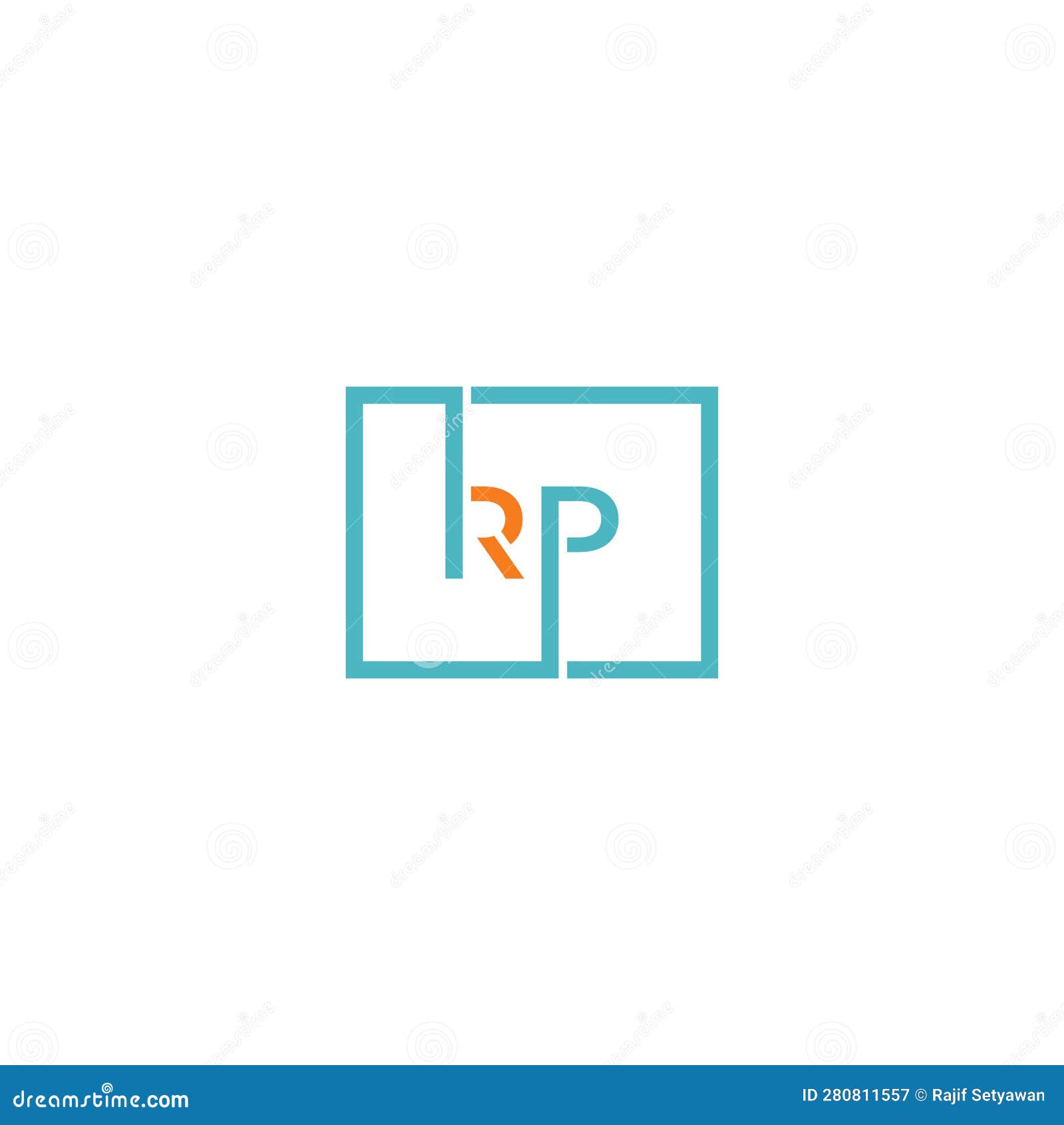 Corporate Letter RP in Rectangle Monogram Logo Design Vector Stock ...