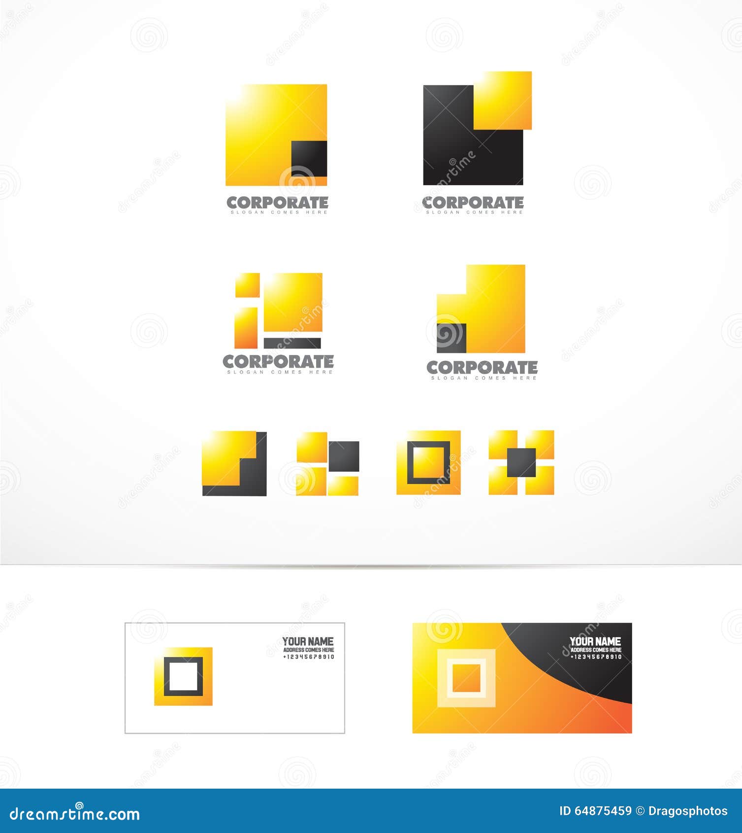 Corporate logo square stock vector. Illustration of abstract - 64875459