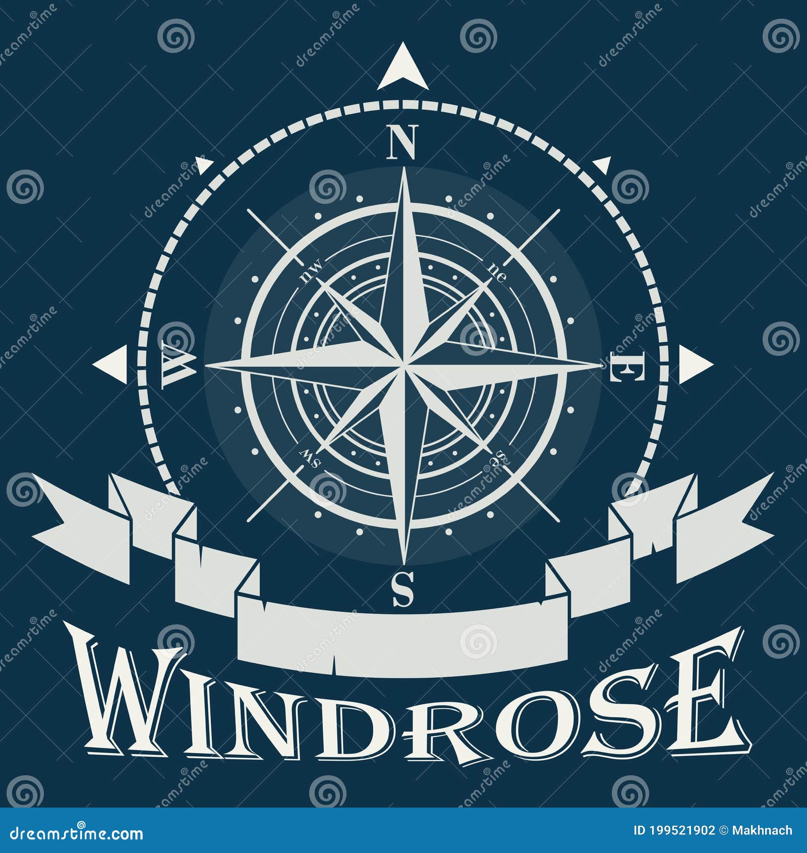 Windrose And Compass Vector Set For Map Builder And Cartography Vector ...