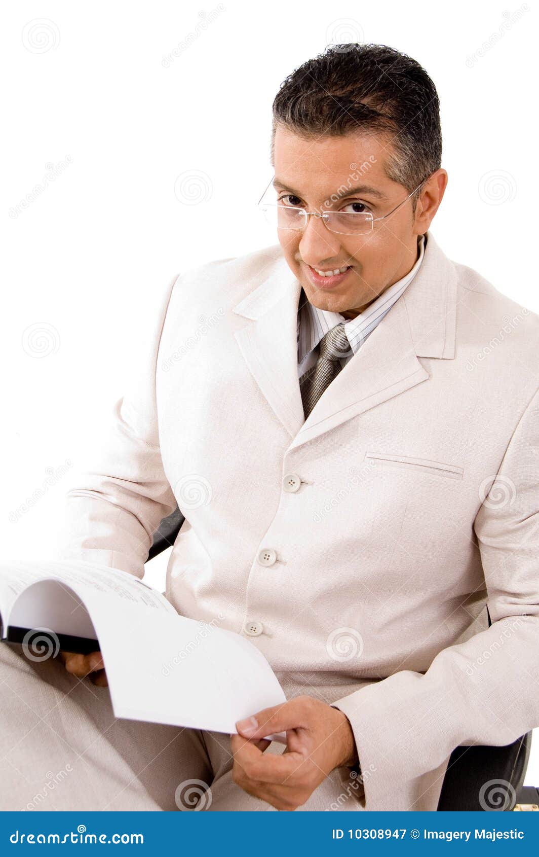 Corporate Man with Business Files Stock Image - Image of files ...