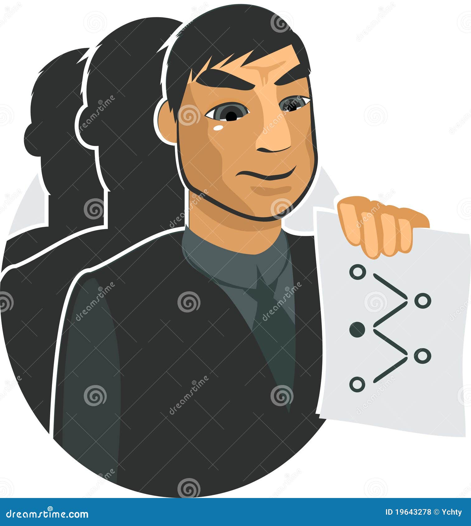 Corporate Man Holding a Plan in Vector Stock Vector - Illustration of ...