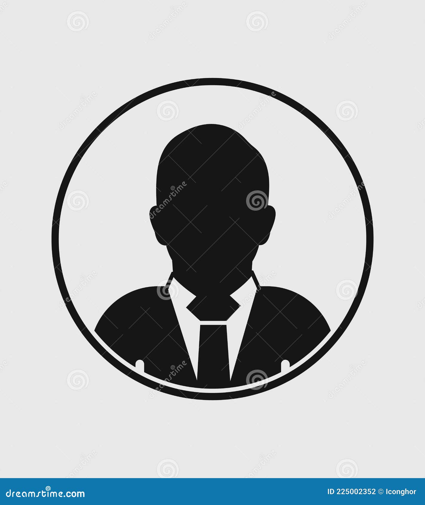 Corporate Man Icon with Circle Shape. Stock Vector - Illustration of ...