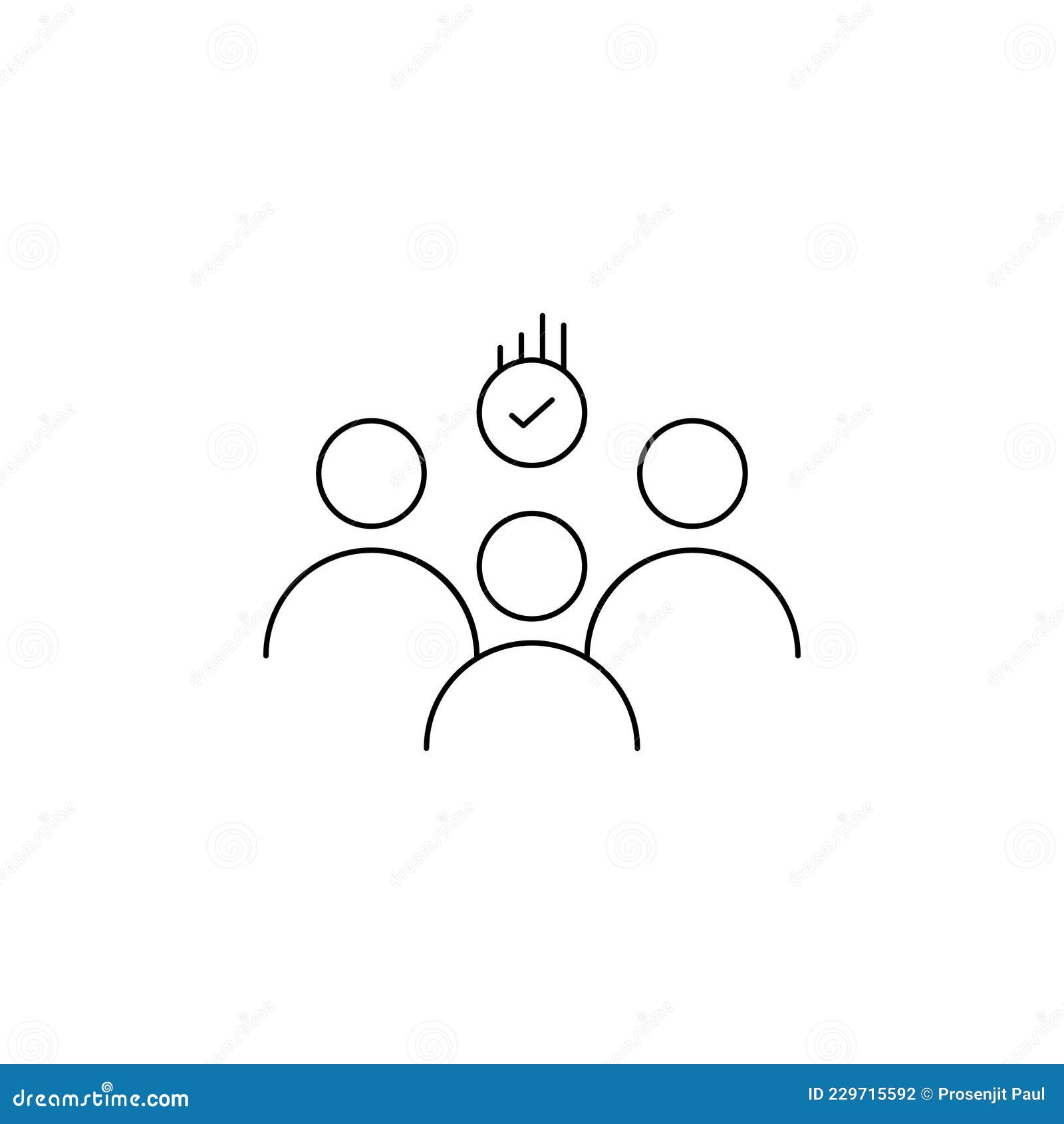 Corporate Management Team Meeting Icon Stock Vector - Illustration of ...