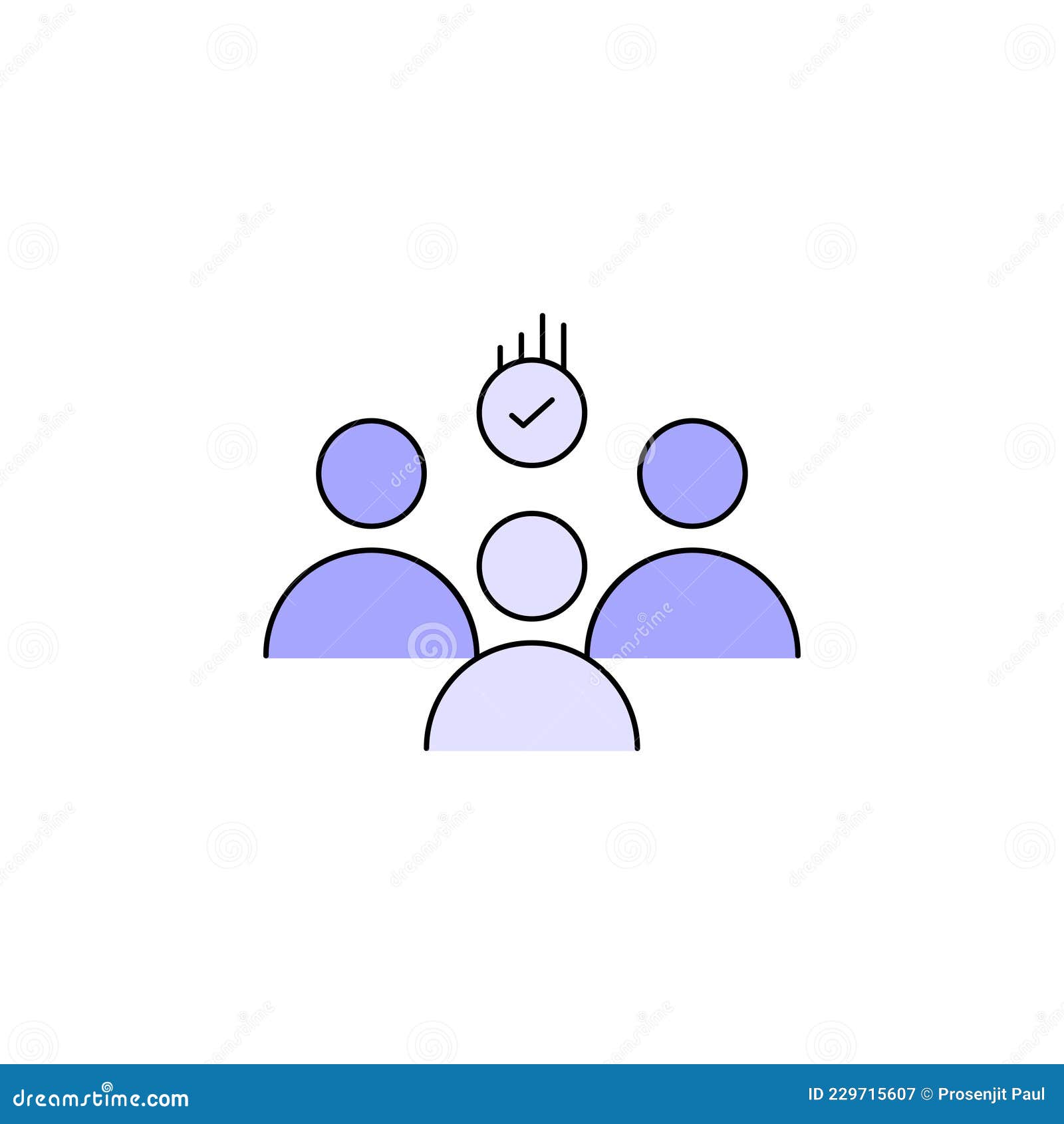 Corporate Management Team Meeting Icon Stock Vector - Illustration of ...