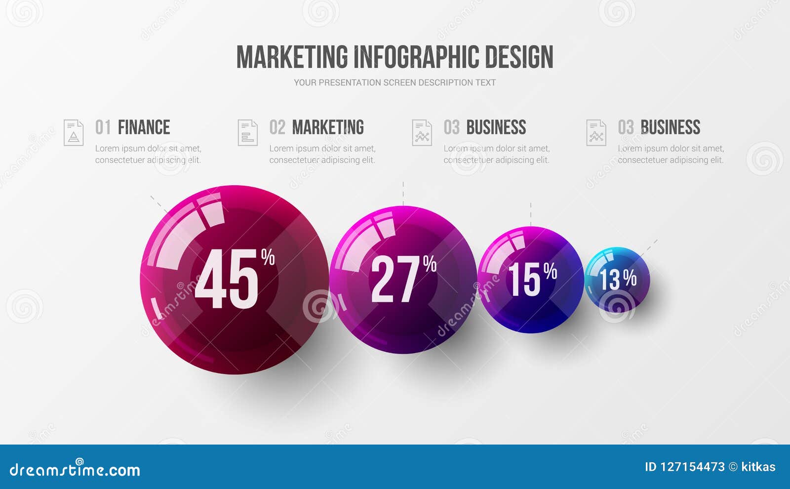 Corporate Marketing 4 Element Analytics Data Report Vector Design ...