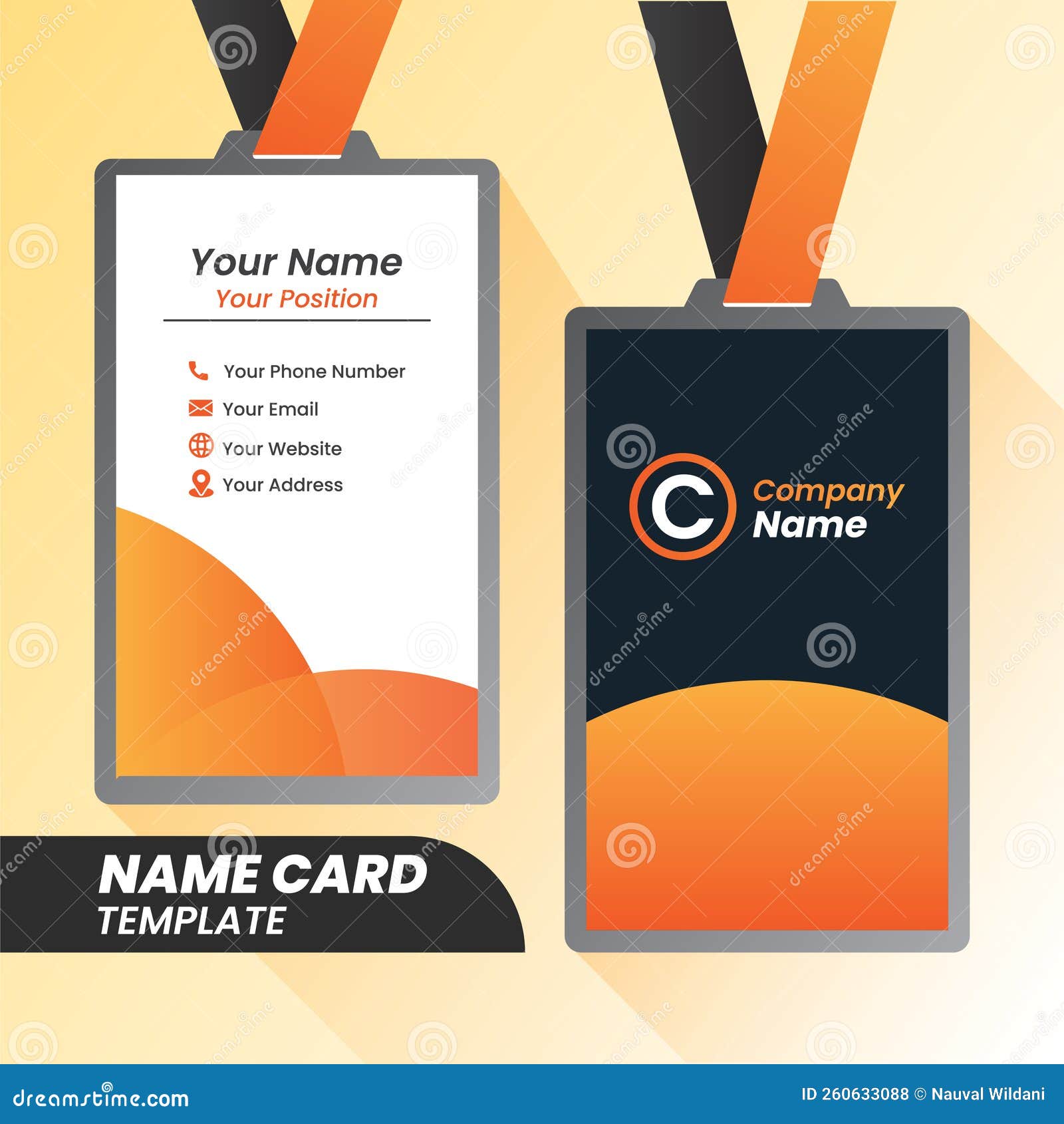 Corporate Name Cards Templates. Modern Name Cards Stock Vector ...