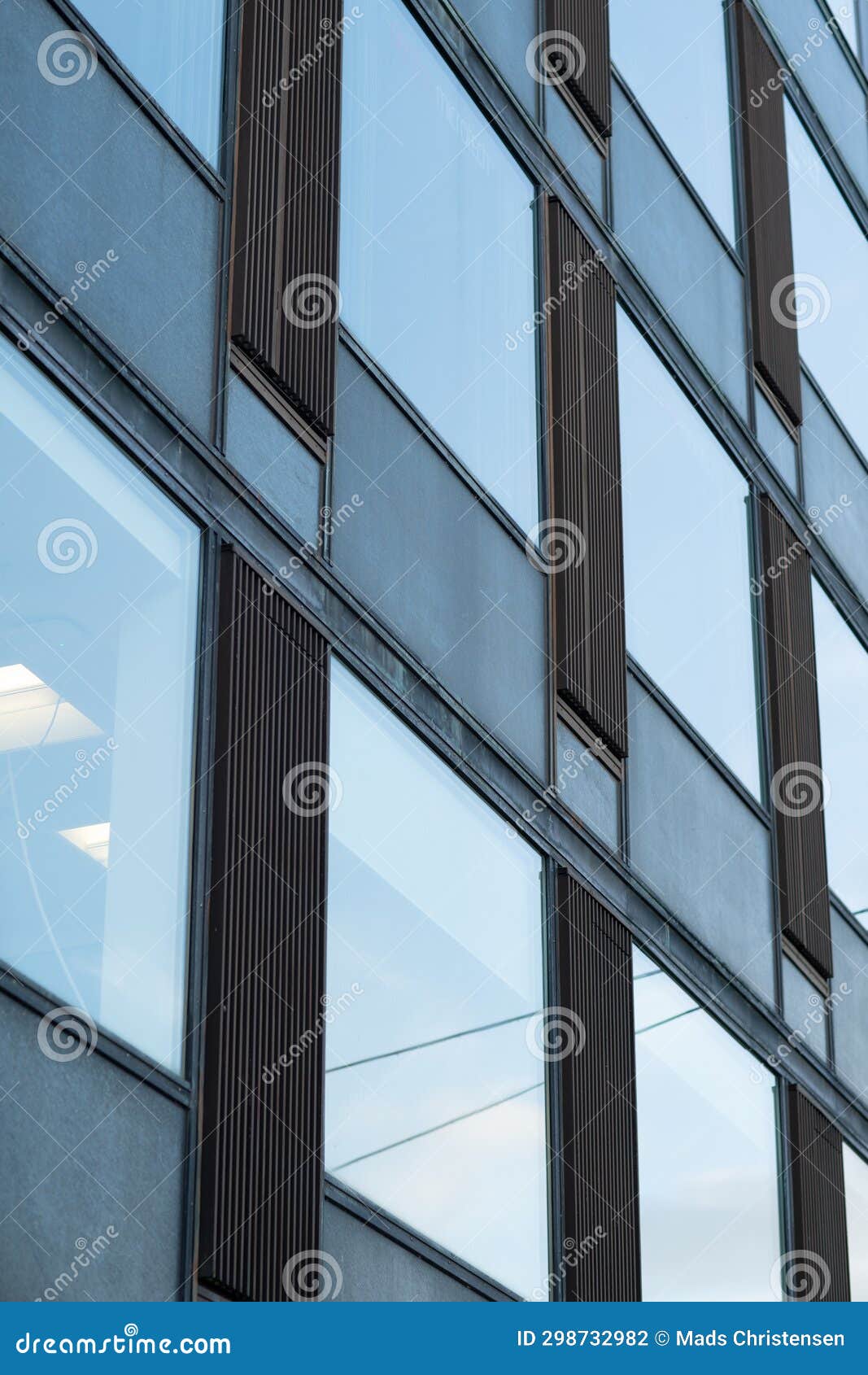 Corporate Office Building, with Many Windows. View of only Windows ...