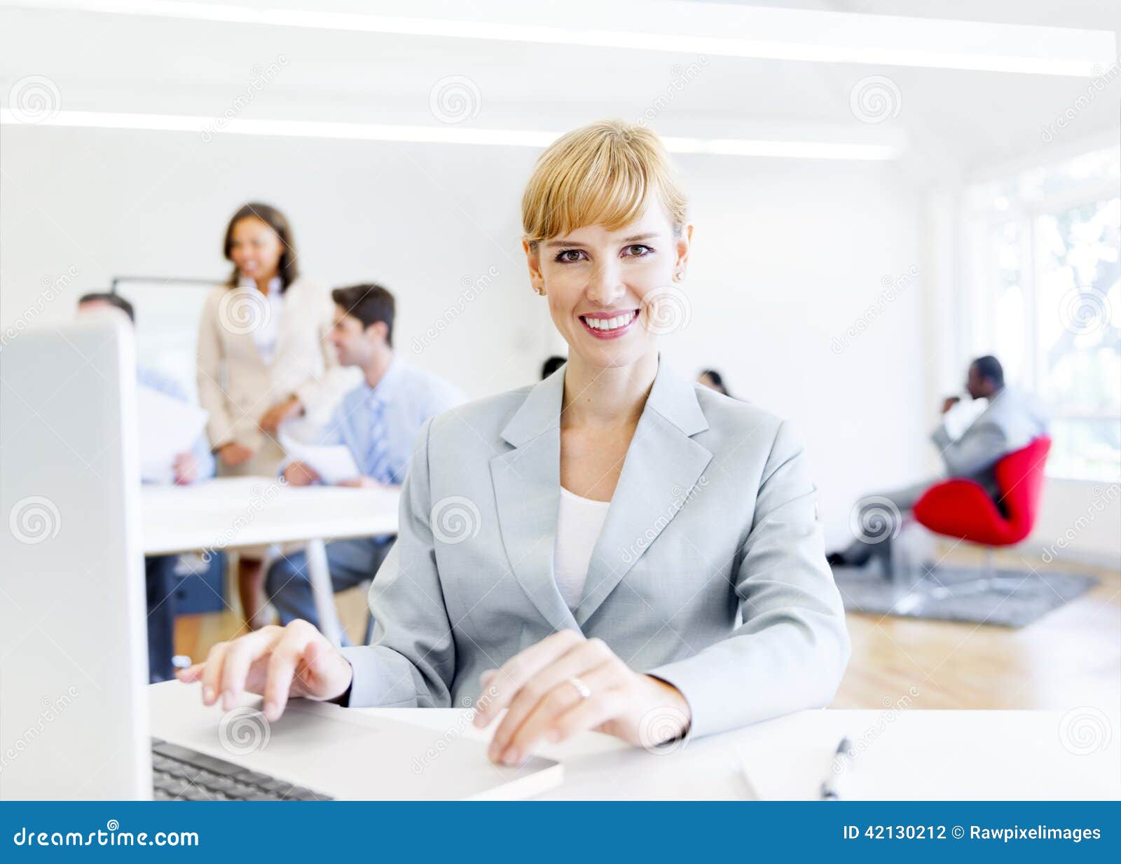 Corporate Office Lady Wearing a Beautiful Smile Stock Photo - Image of ...