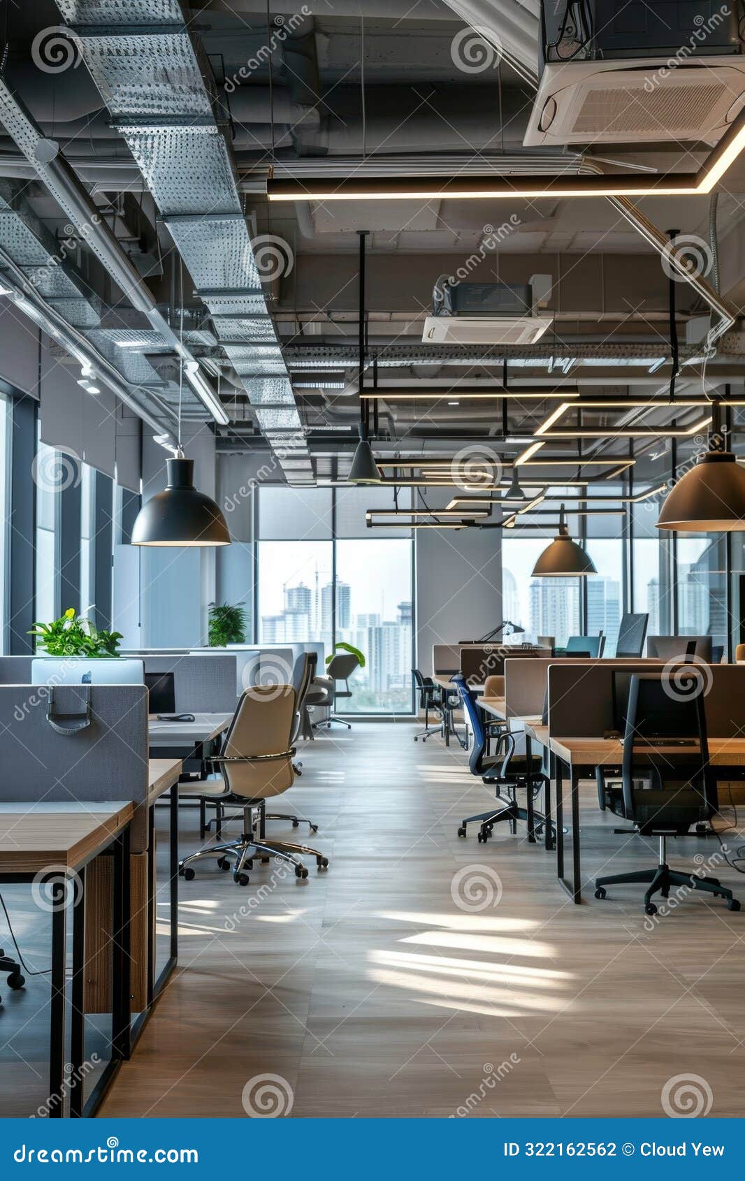 Corporate Office Setup with Business Essentials. Stock Illustration ...