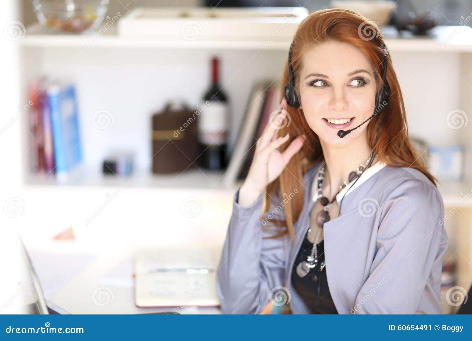 Corporate operator stock image. Image of portrait, secretary - 60654491