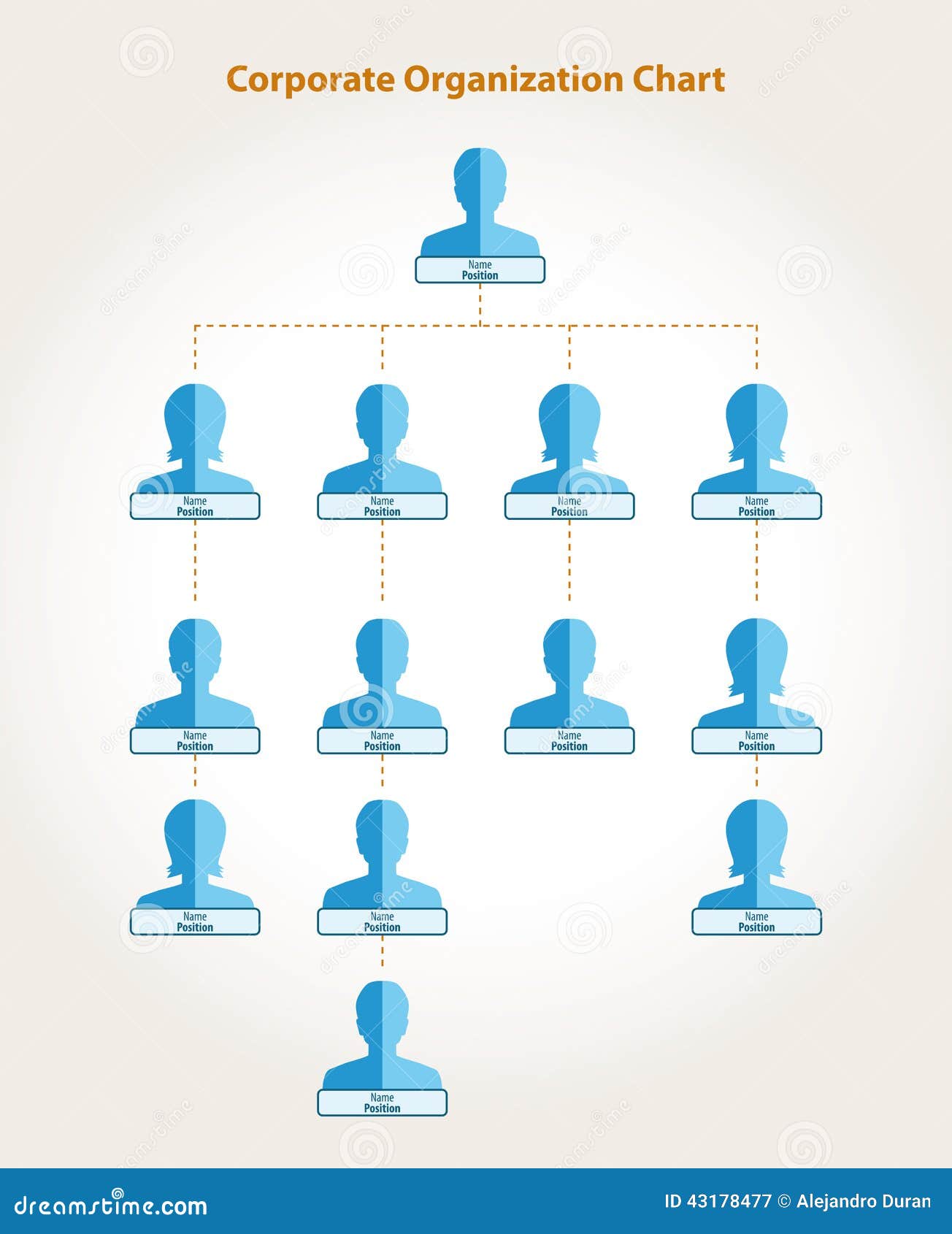 Corporate Organization Chart Stock Vector - Illustration of banner ...