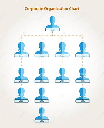 Corporate Organization Chart Stock Vector - Illustration of banner ...