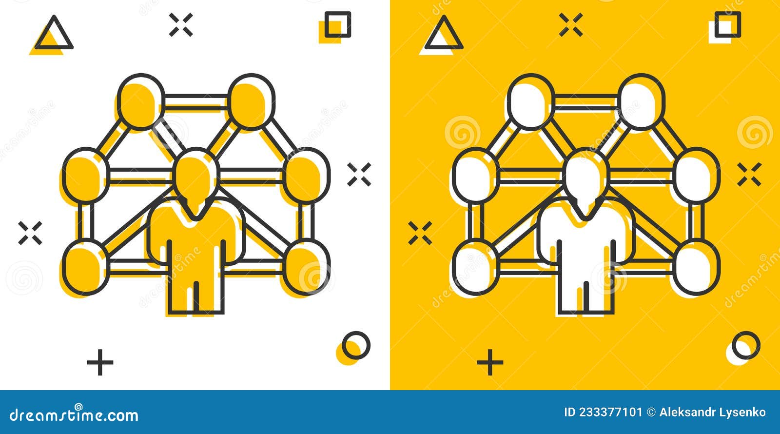 Corporate Organization Chart People Vector Icon In Comic Style. People ...