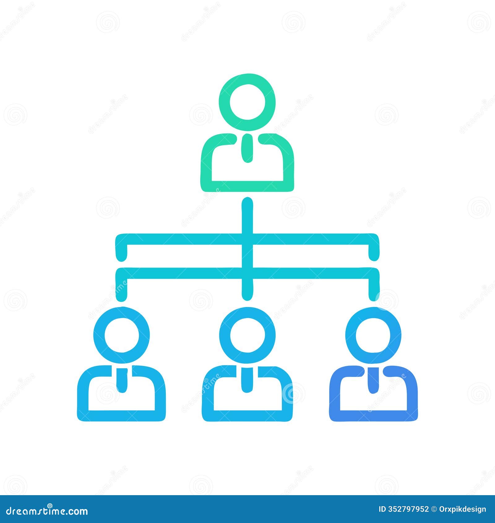 Corporate Organizational Structure Icon Design Stock Vector ...