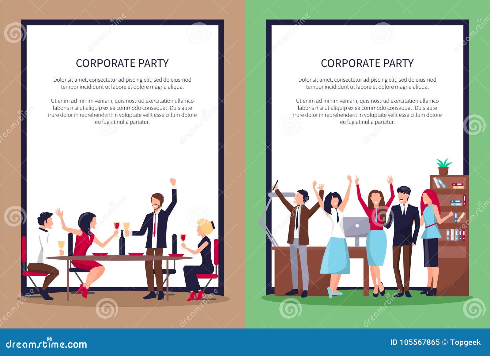 Web Page of People Partying Vector Illustration Stock Vector ...