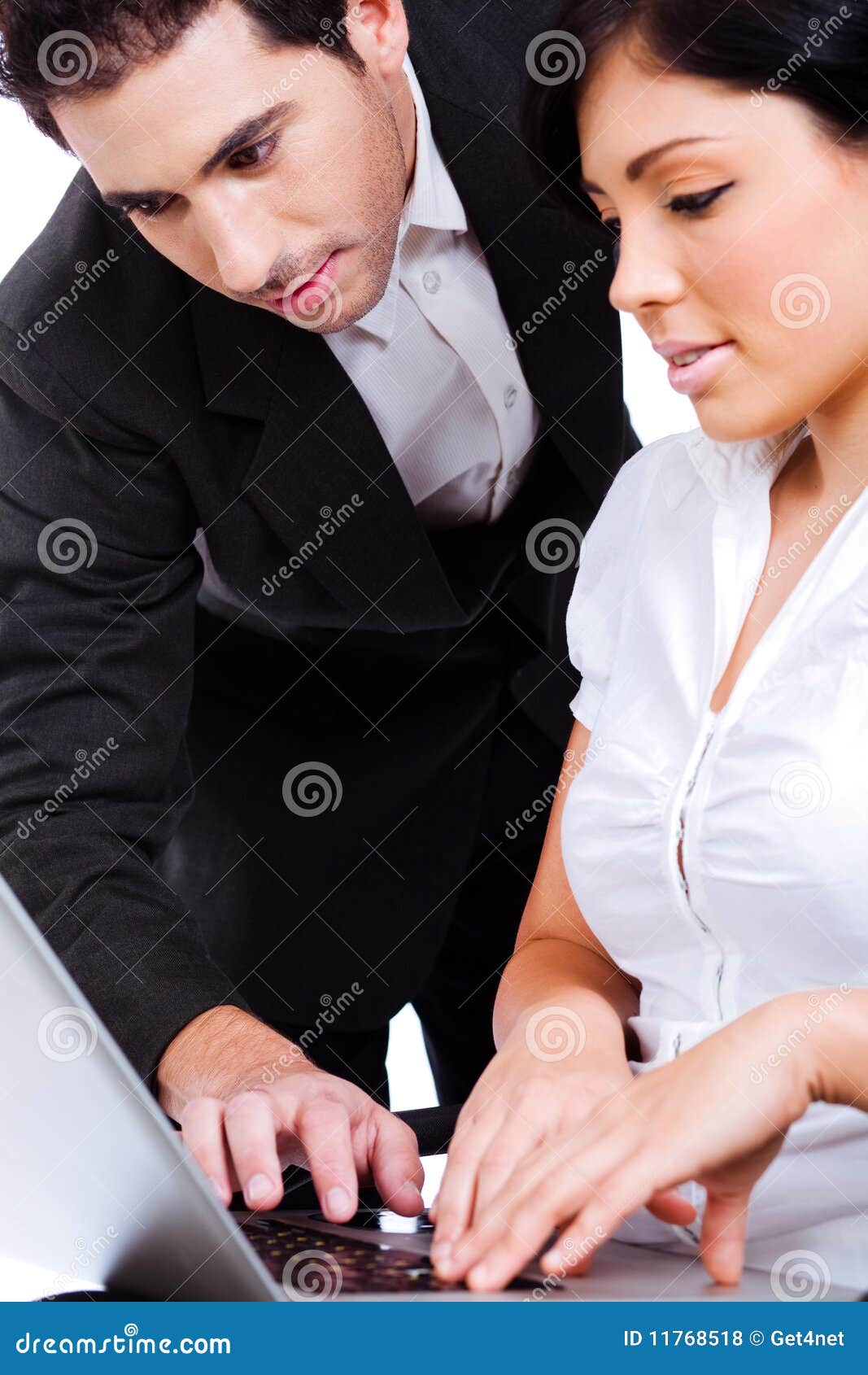Corporate People Working with Laptop Stock Photo - Image of confident ...