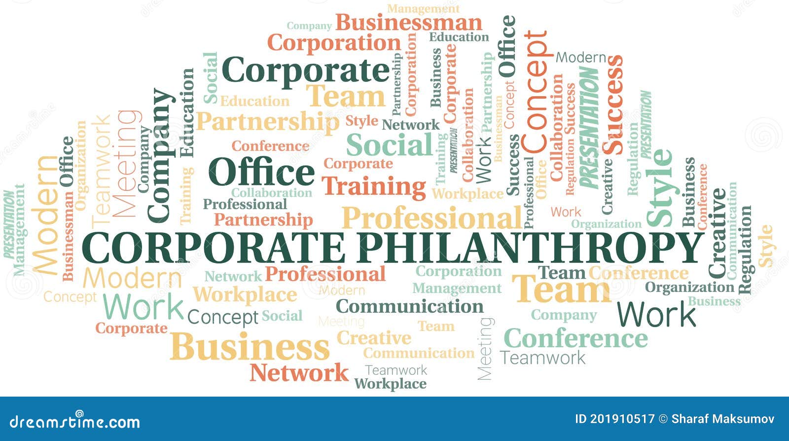 Corporate Philanthropy Vector Word Cloud, Made with Text only. Stock ...