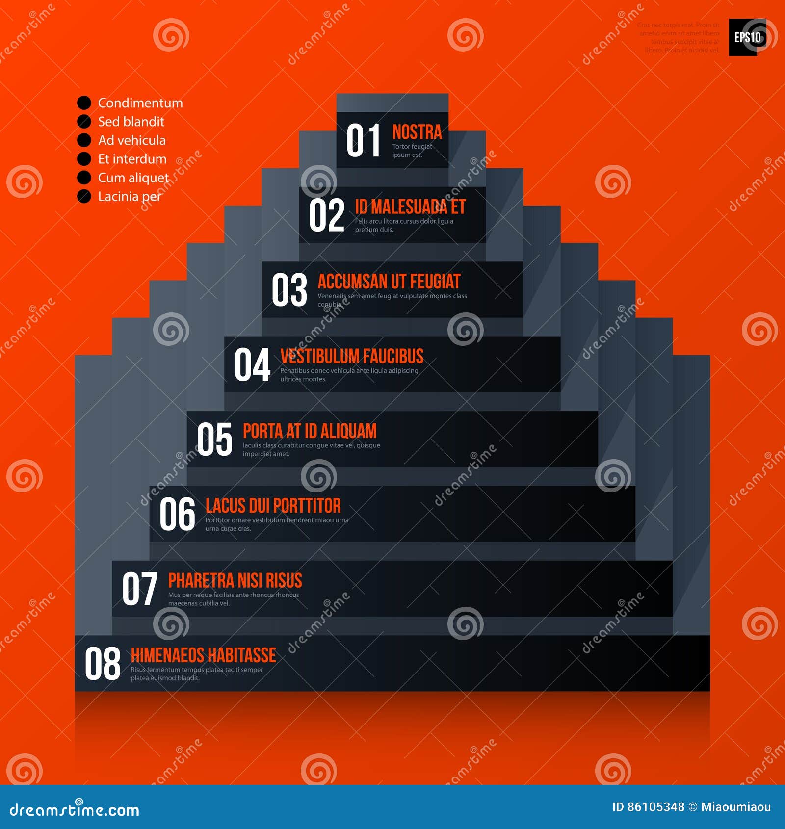 Corporate Pyramid Chart Template Stock Vector - Illustration of ...