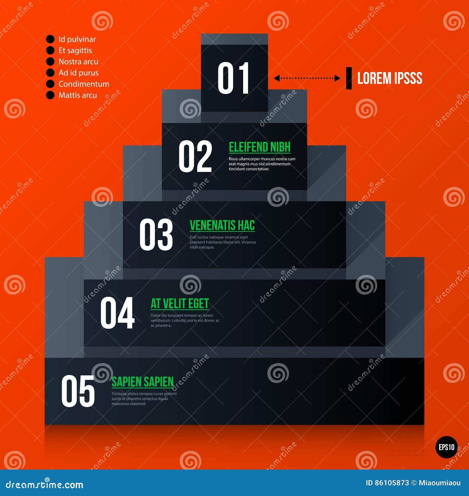 Corporate Pyramid Chart Template Stock Vector - Illustration of ...