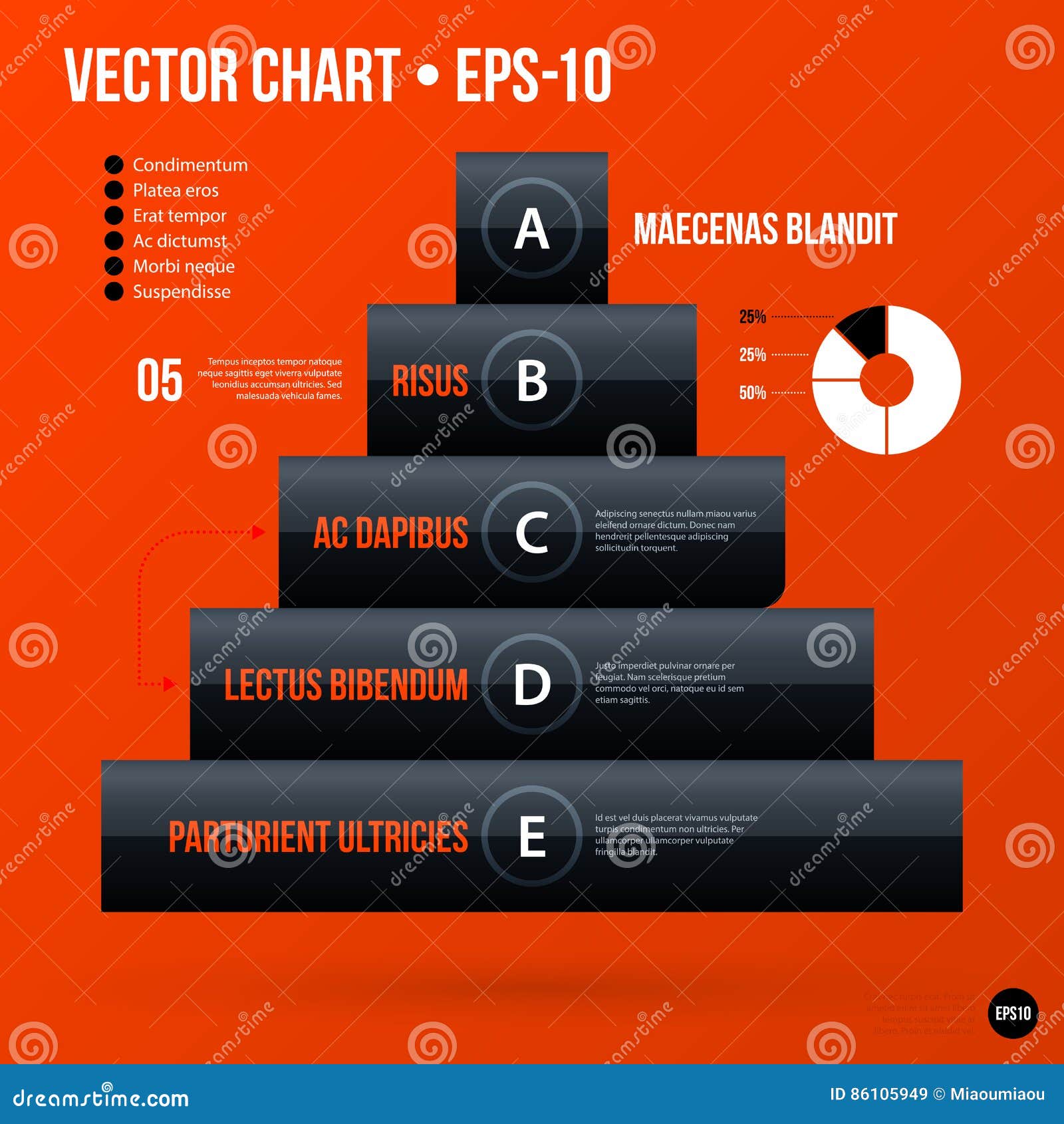 Corporate Pyramid Chart Template Vector Illustration | CartoonDealer ...