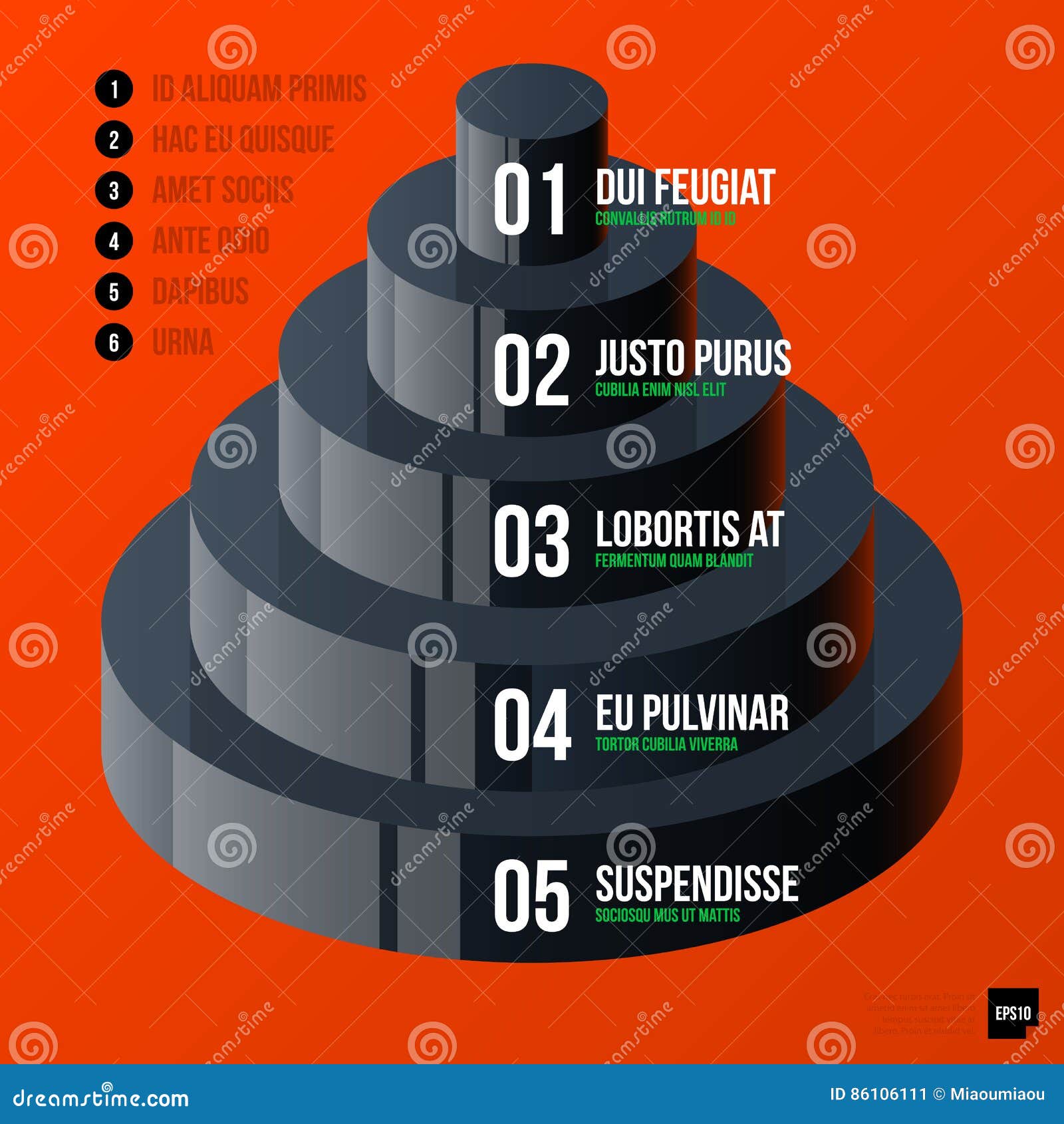 Corporate Pyramid Chart Template Stock Vector - Illustration of page ...