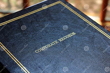 Corporate Records Book stock photo. Image of meetings - 14939936