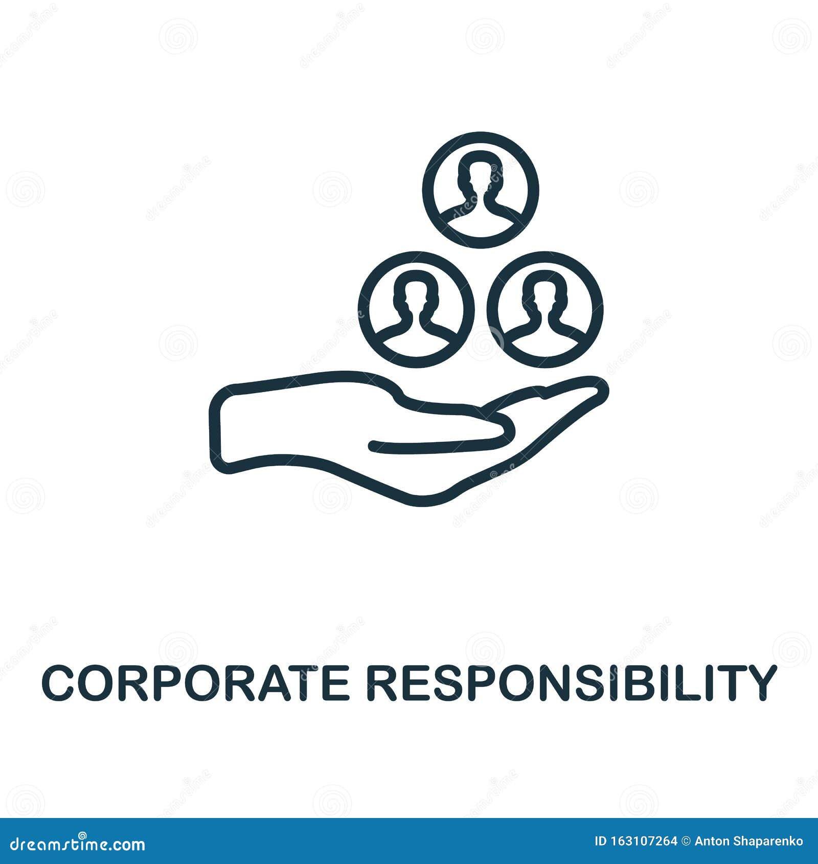 Corporate Responsibility Icon Outline Style. Thin Line Creative ...
