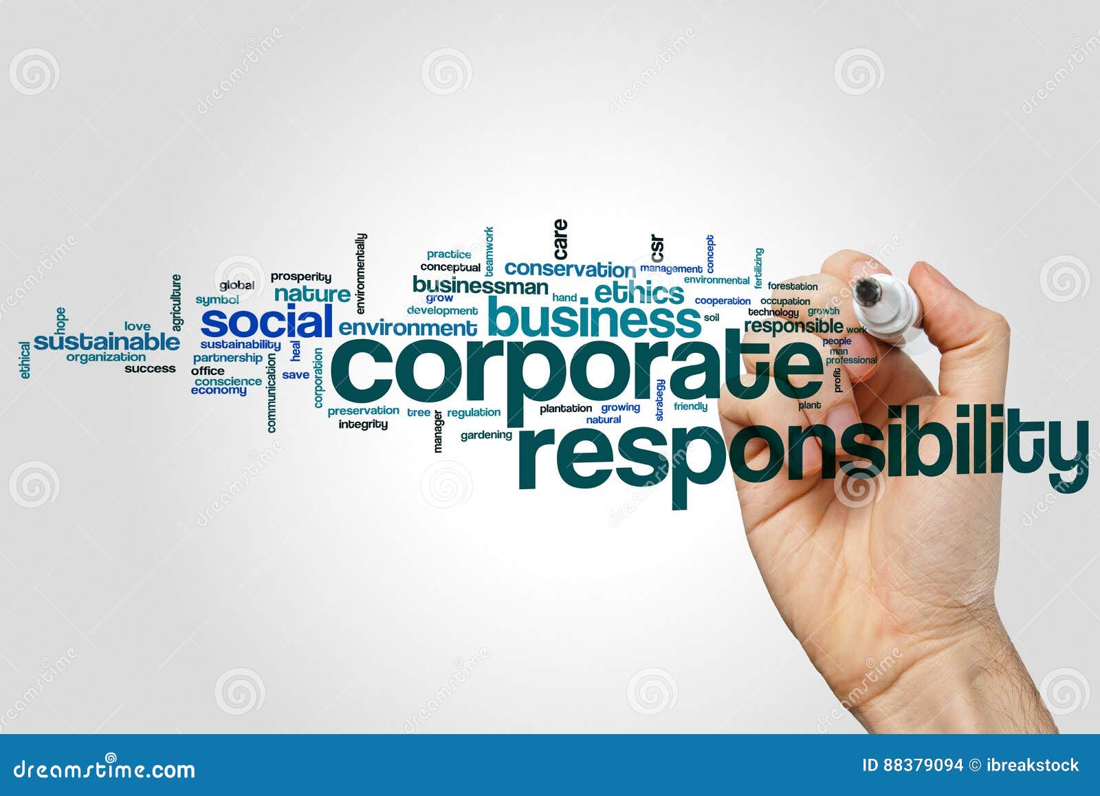 Corporate Responsibility Word Cloud Stock Photo - Image of preservation ...