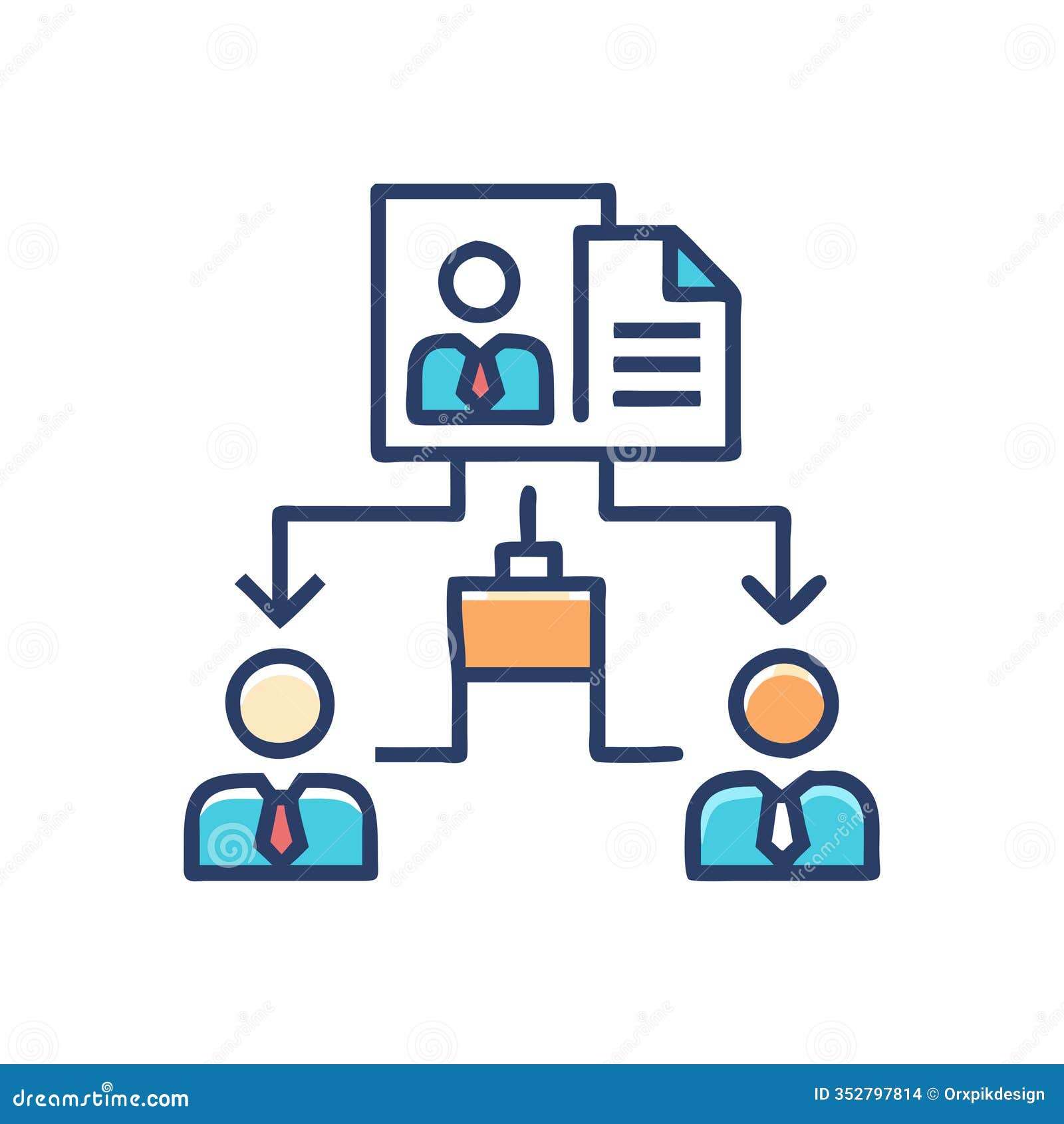 Corporate Restructuring Plan Icon Visual Vector Illustration ...