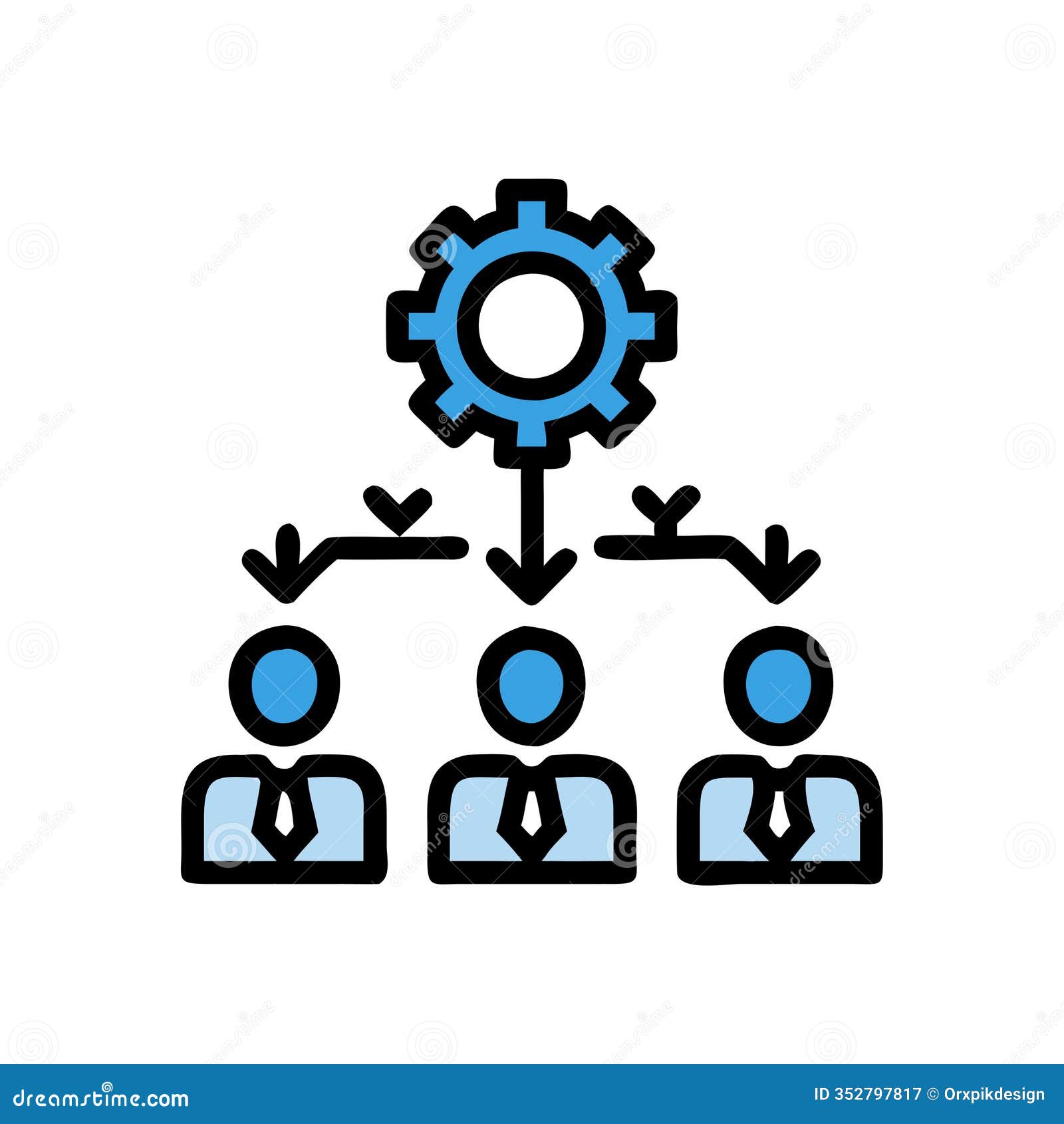 Corporate Restructuring Plan Icon Visual Vector Illustration ...
