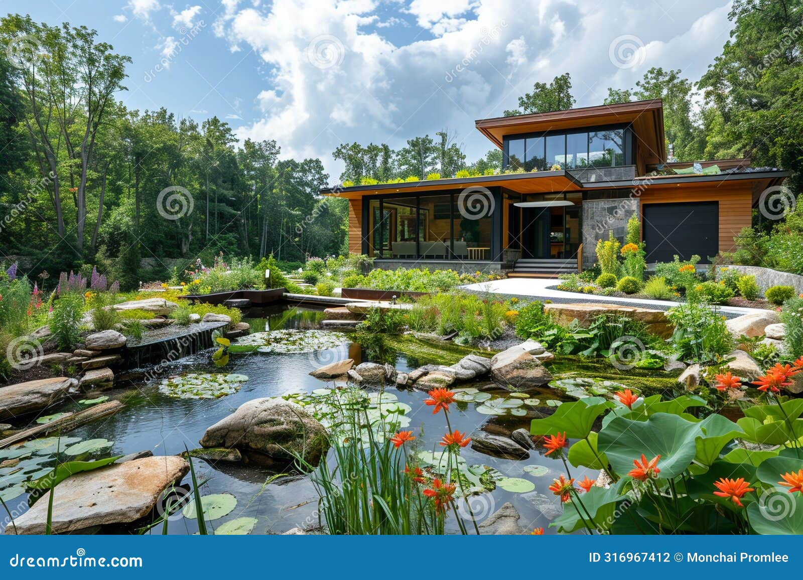 Corporate Retreat Featuring Eco-friendly Buildings within a Green ...