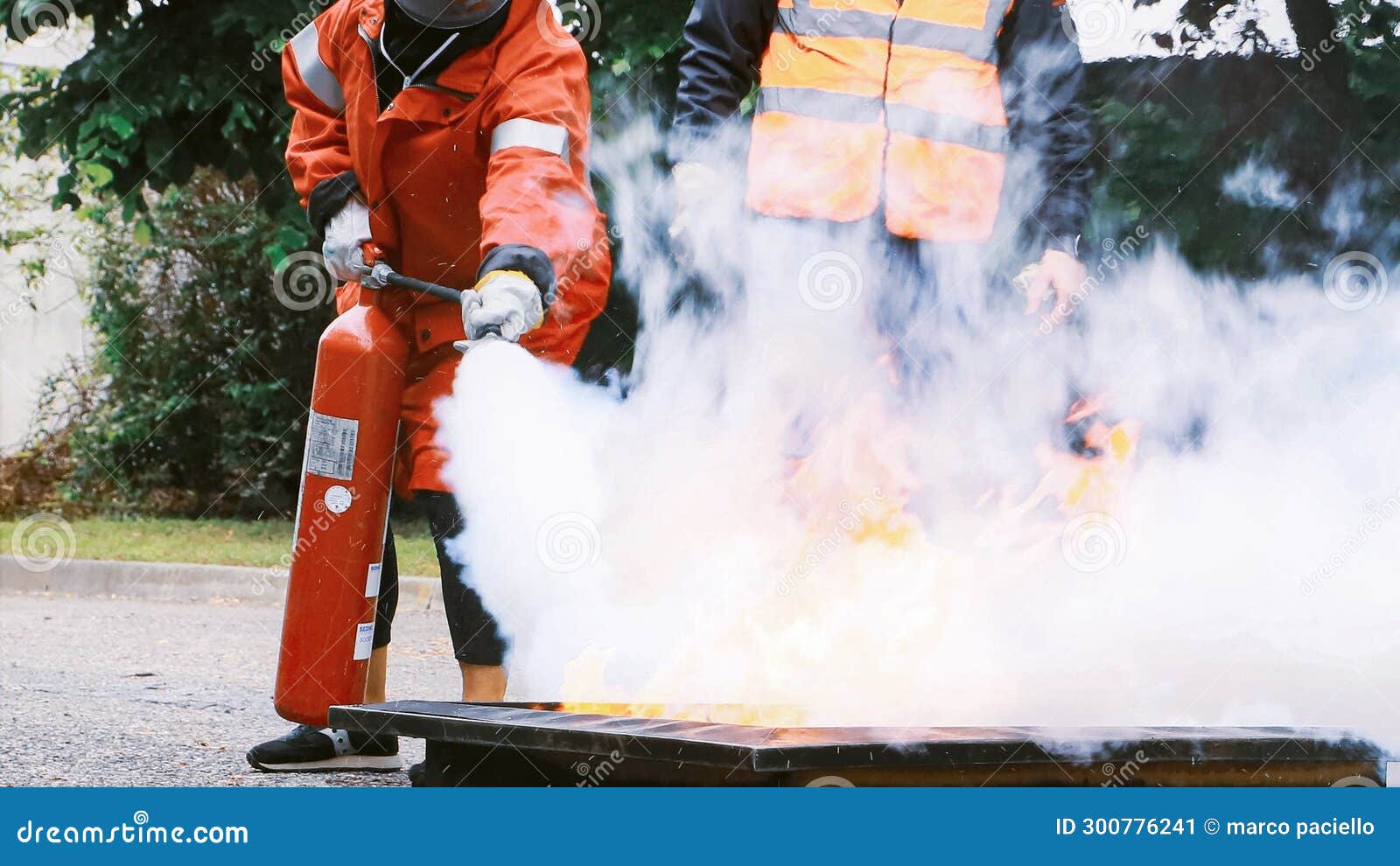 Corporate Safety - Exercise during a Firefighting Course Stock Image ...
