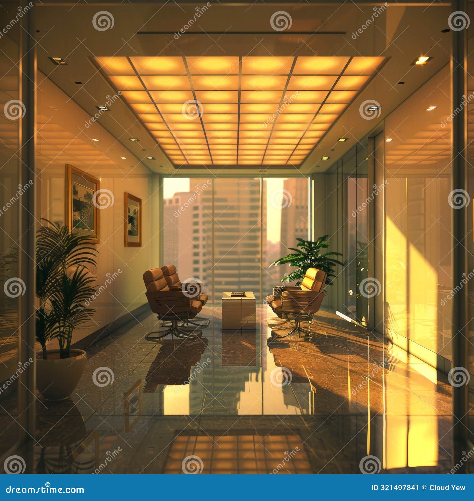 Corporate Scene with Plenty of Room for Overlay Text. Stock ...