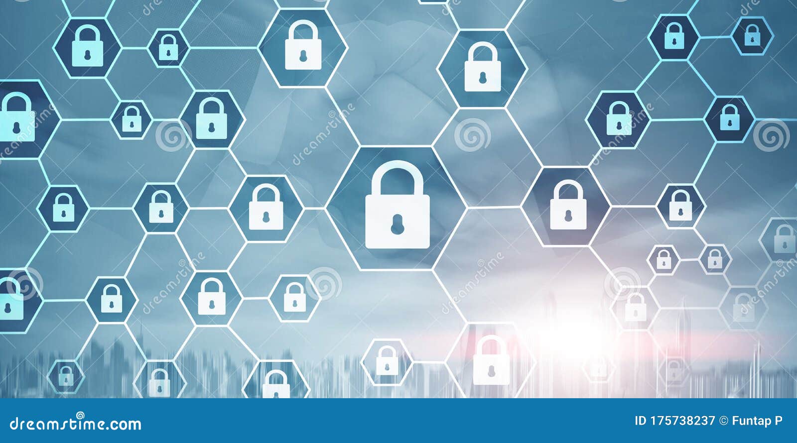 Corporate Security. Business Protection. Locks on the Virtual Screen ...