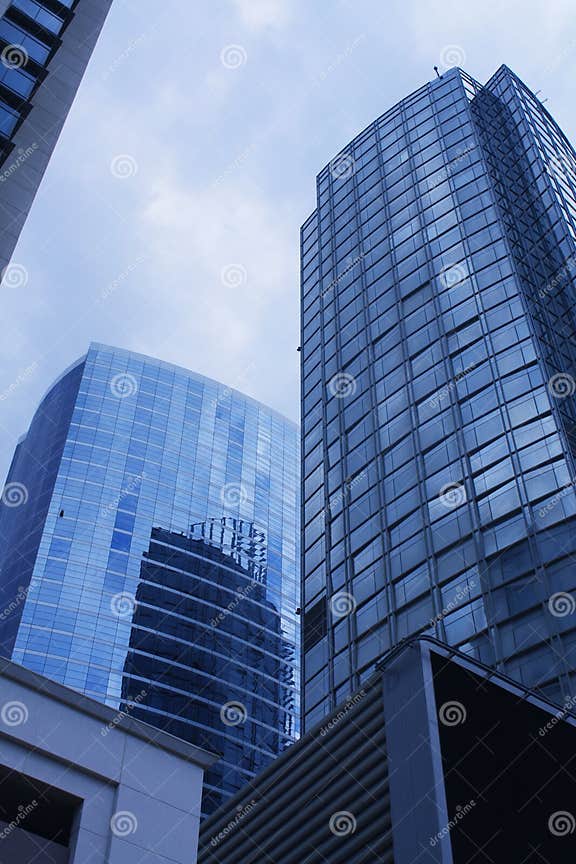 Corporate skyscrapers stock image. Image of construction - 7385345