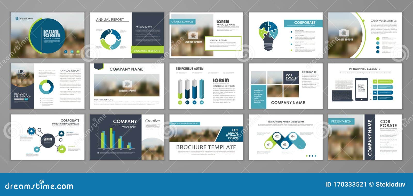 Corporate Slideshow Templates Stock Vector - Illustration of icons ...