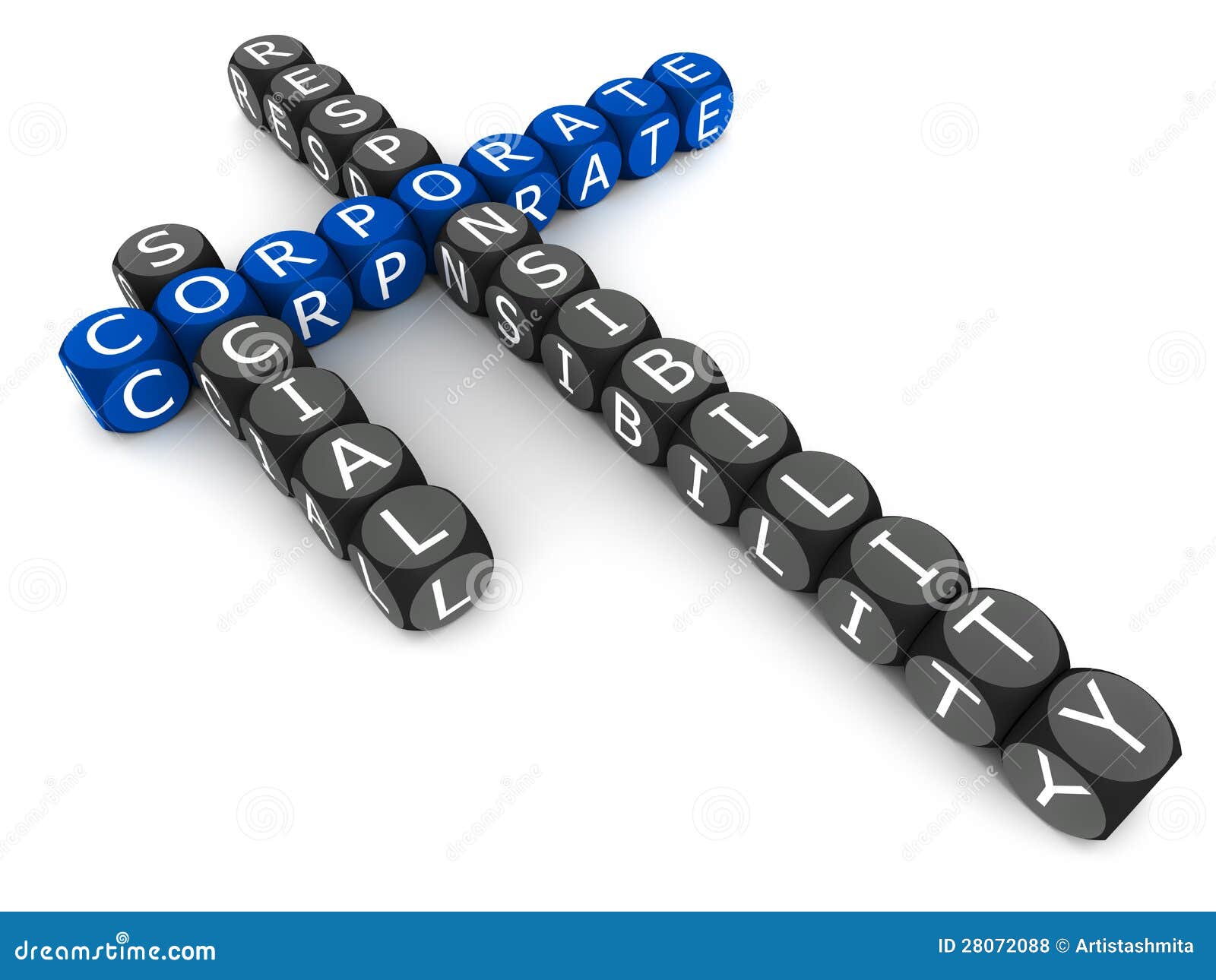 Corporate Social Responsibility Word Banner. Sustainable Development ...