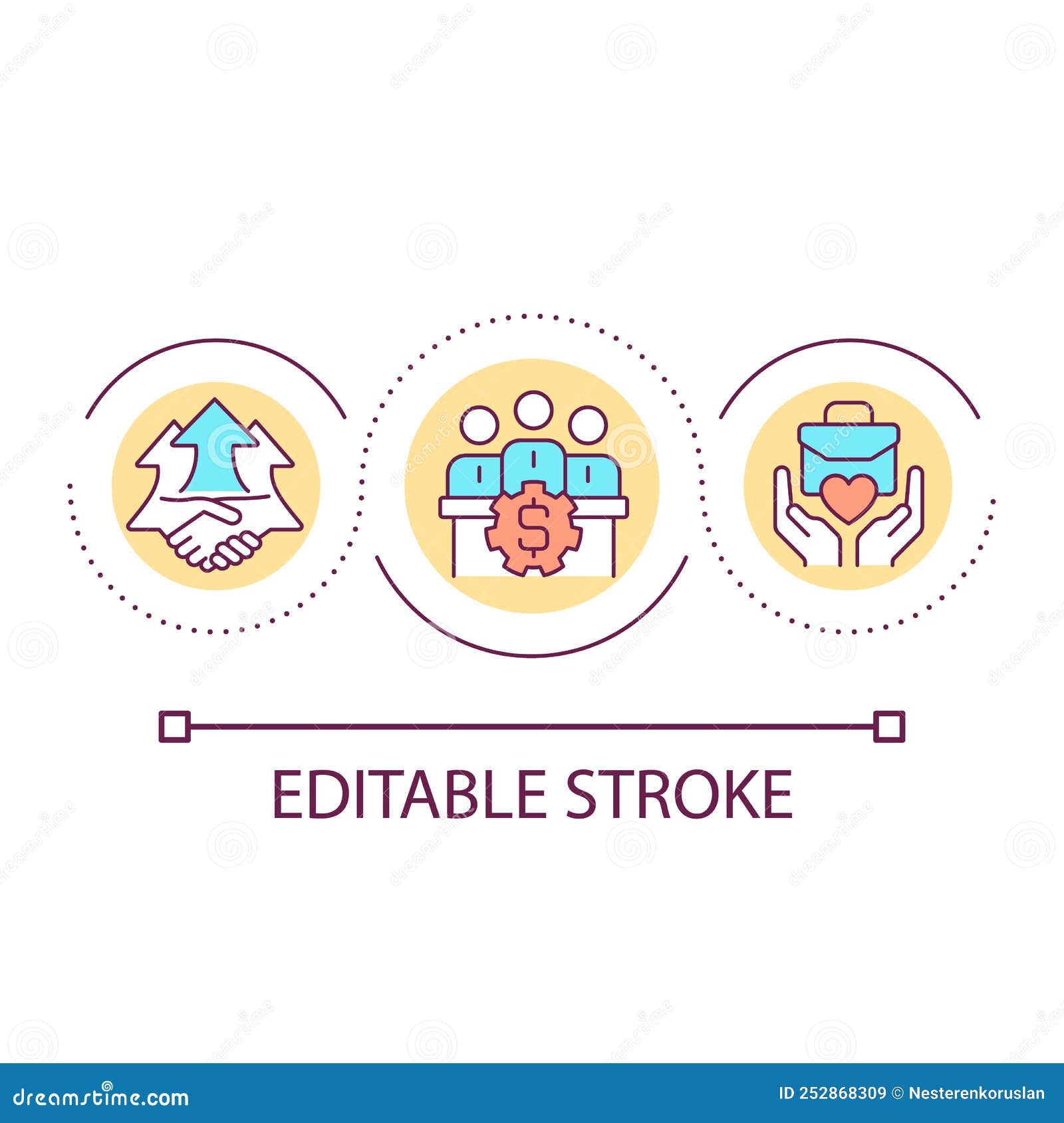 Corporate Social Responsibility Loop Concept Icon Stock Vector ...