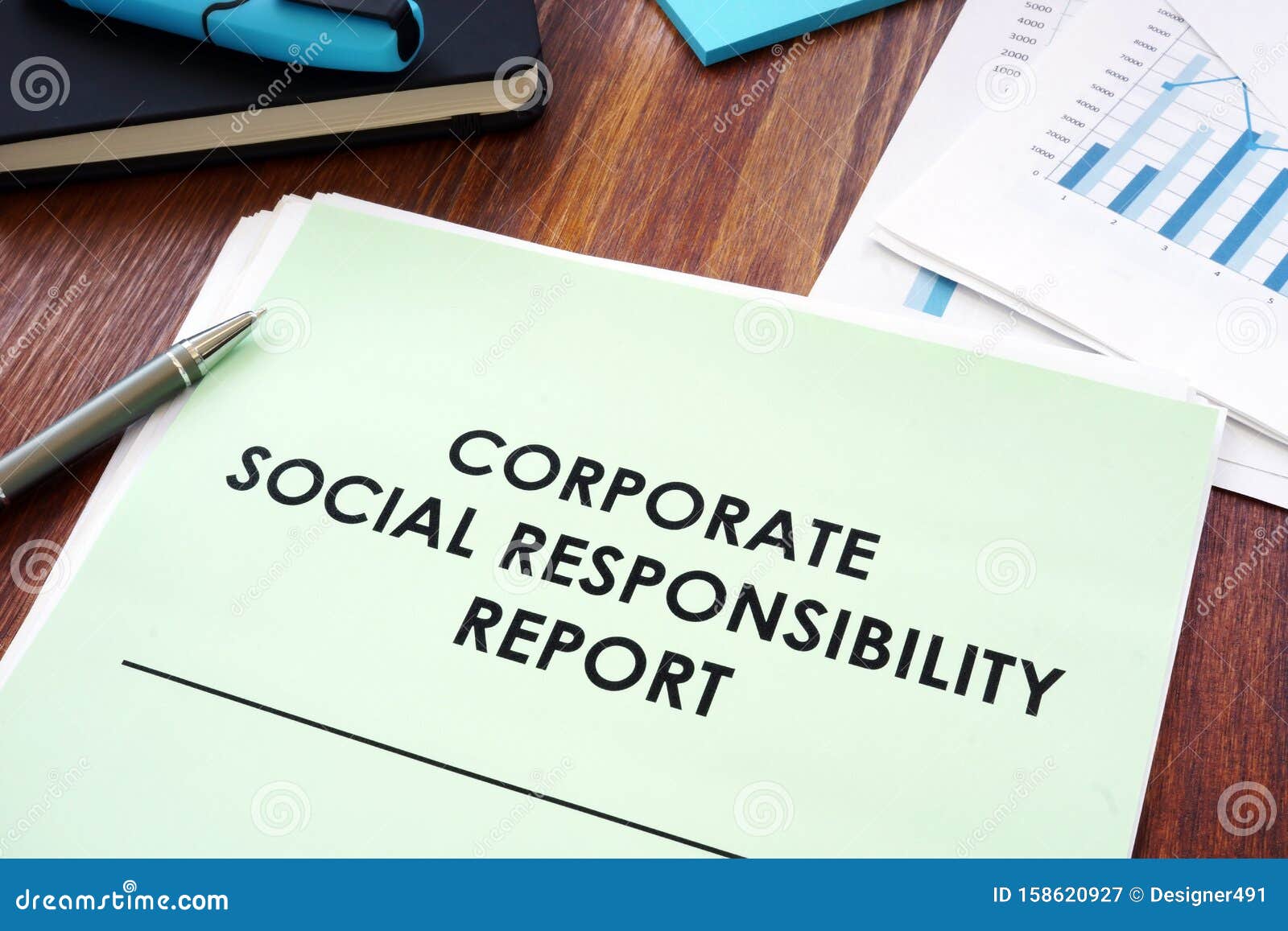 Corporate Social Responsibility Report. Stock Image - Image of ...