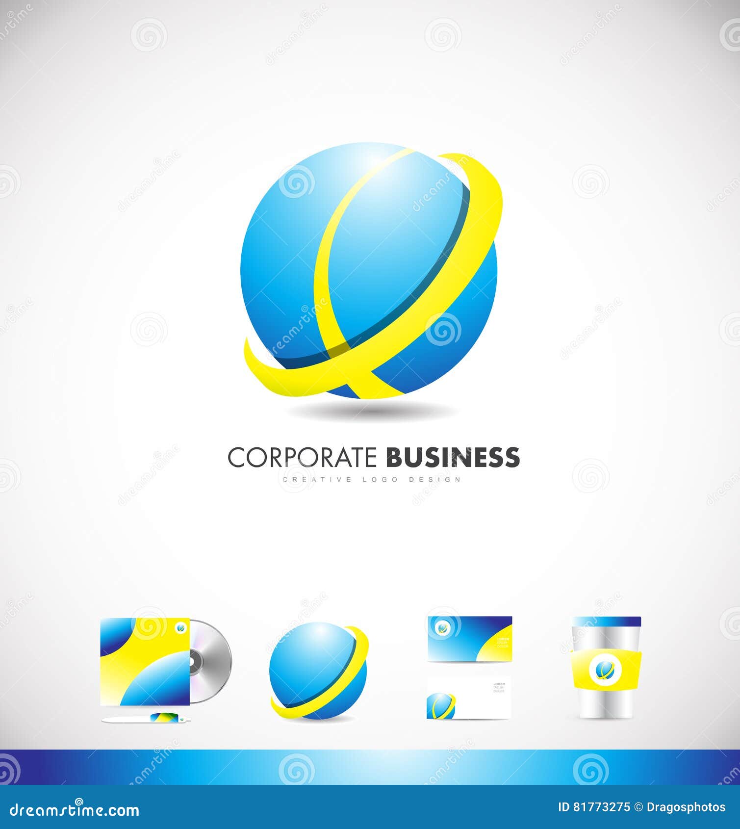 Corporate Sphere 3d Logo Icon Design Stock Vector - Illustration of ...