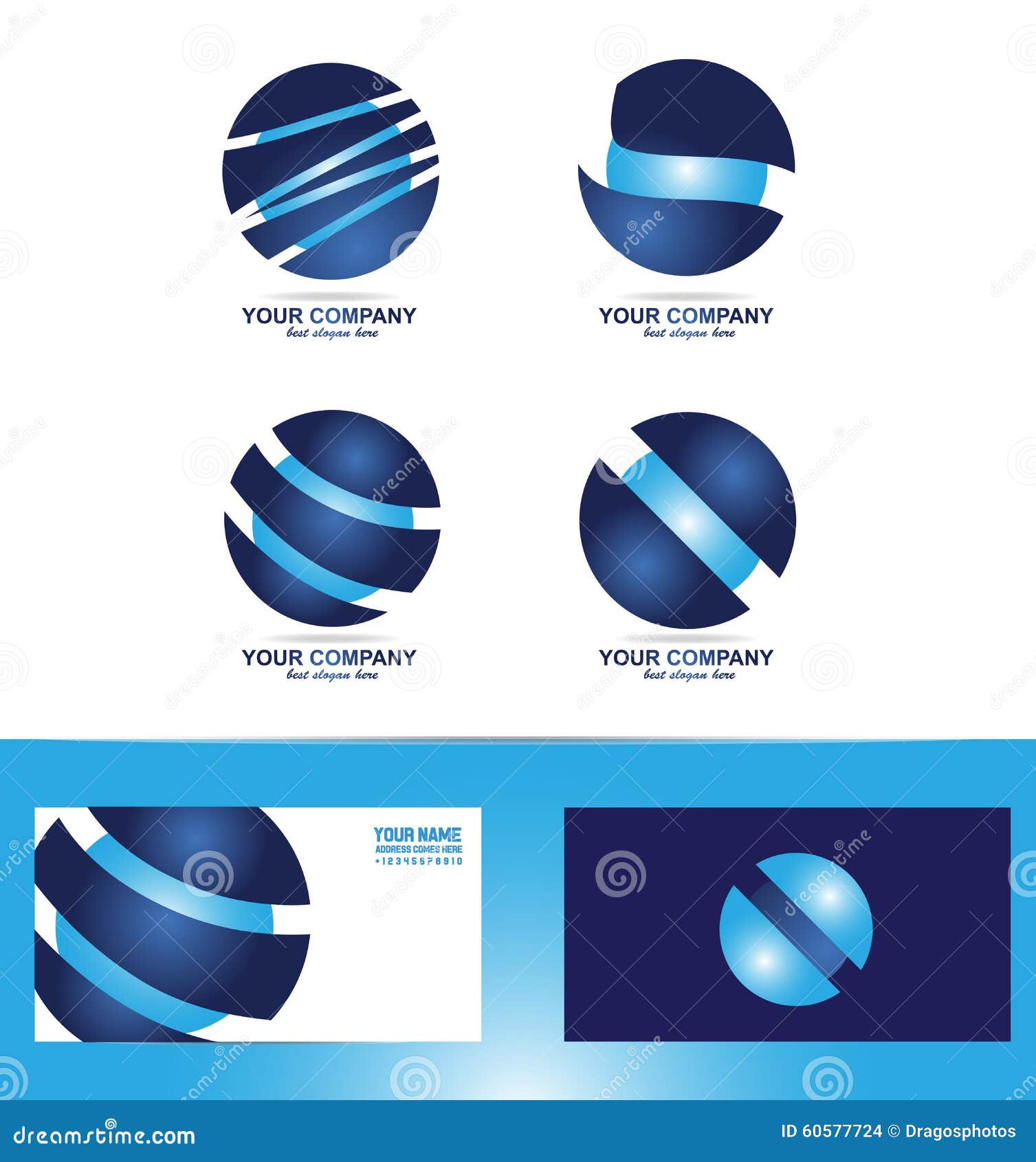 Corporate Sphere Logo Icon Set Stock Vector - Illustration of graphic ...