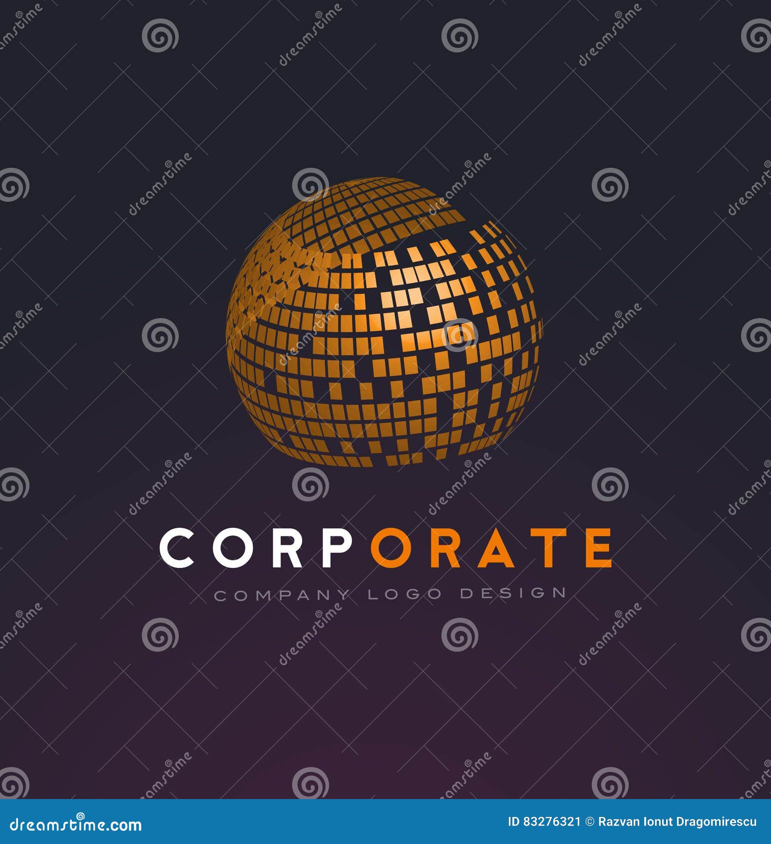 Corporate Sphere Logo stock vector. Illustration of logo - 83276321