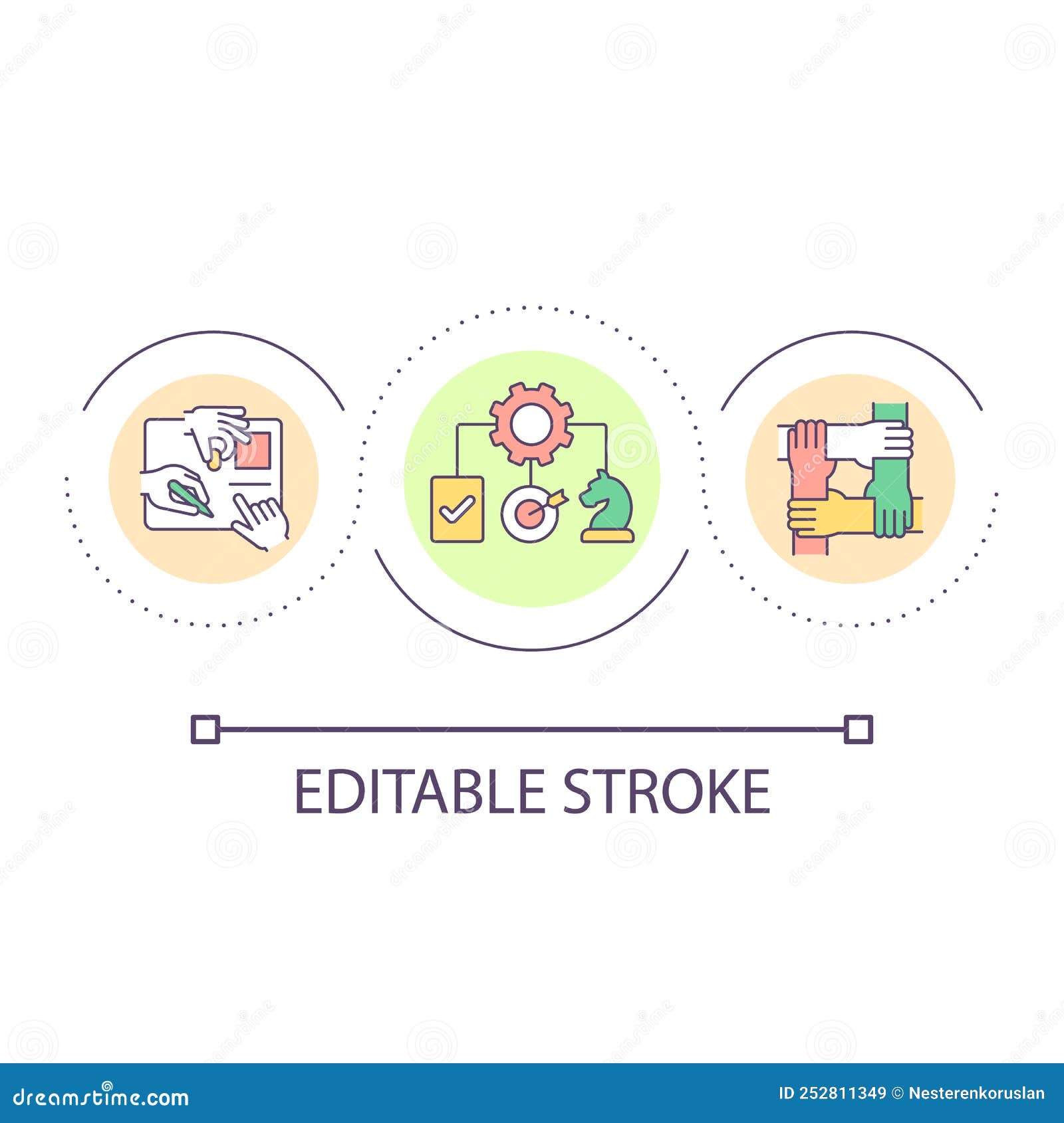 Corporate Strategy Loop Concept Icon Stock Vector - Illustration of ...