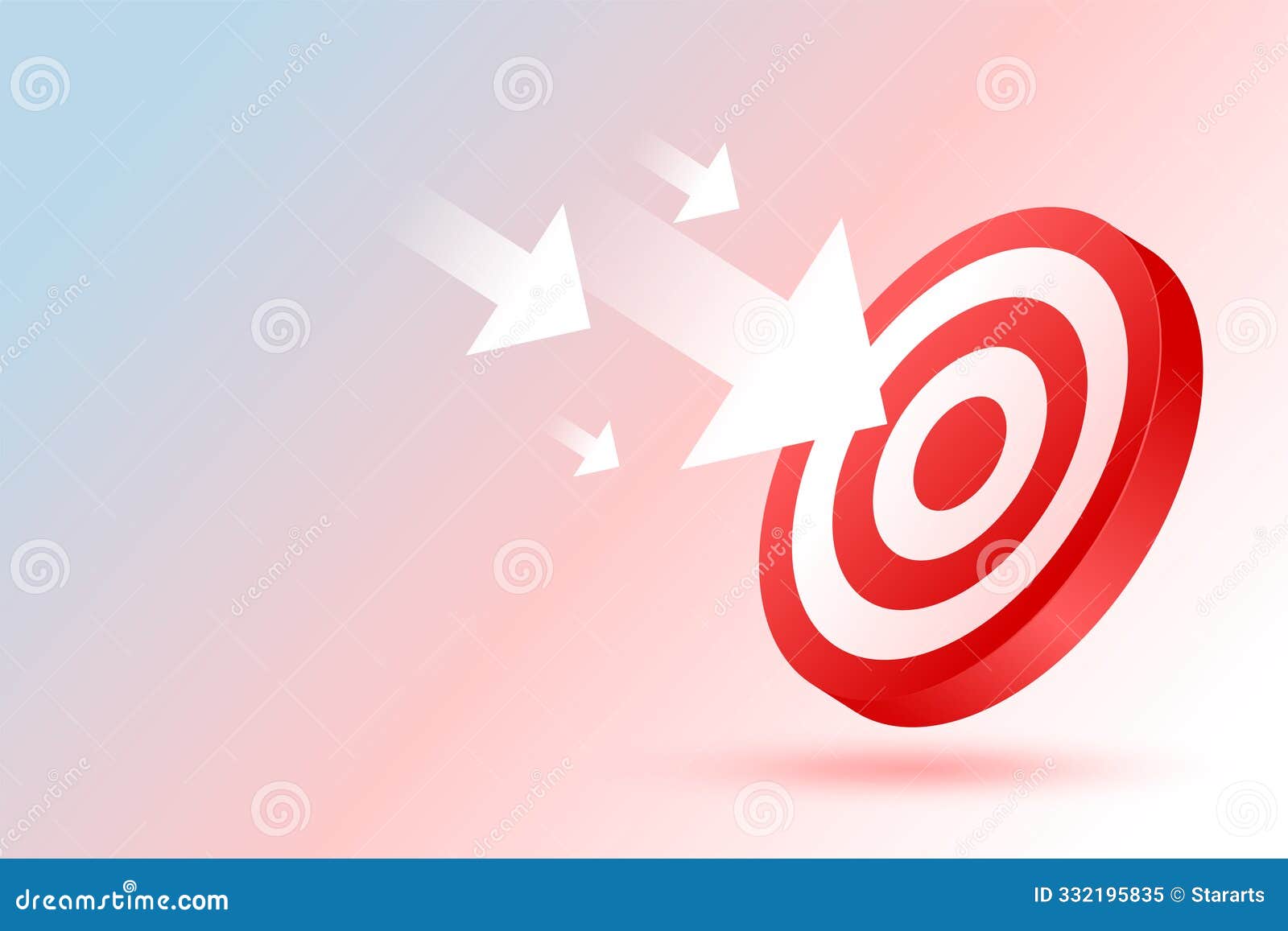 Corporate Strategy Target Board Hitting by Arrows Design Stock ...