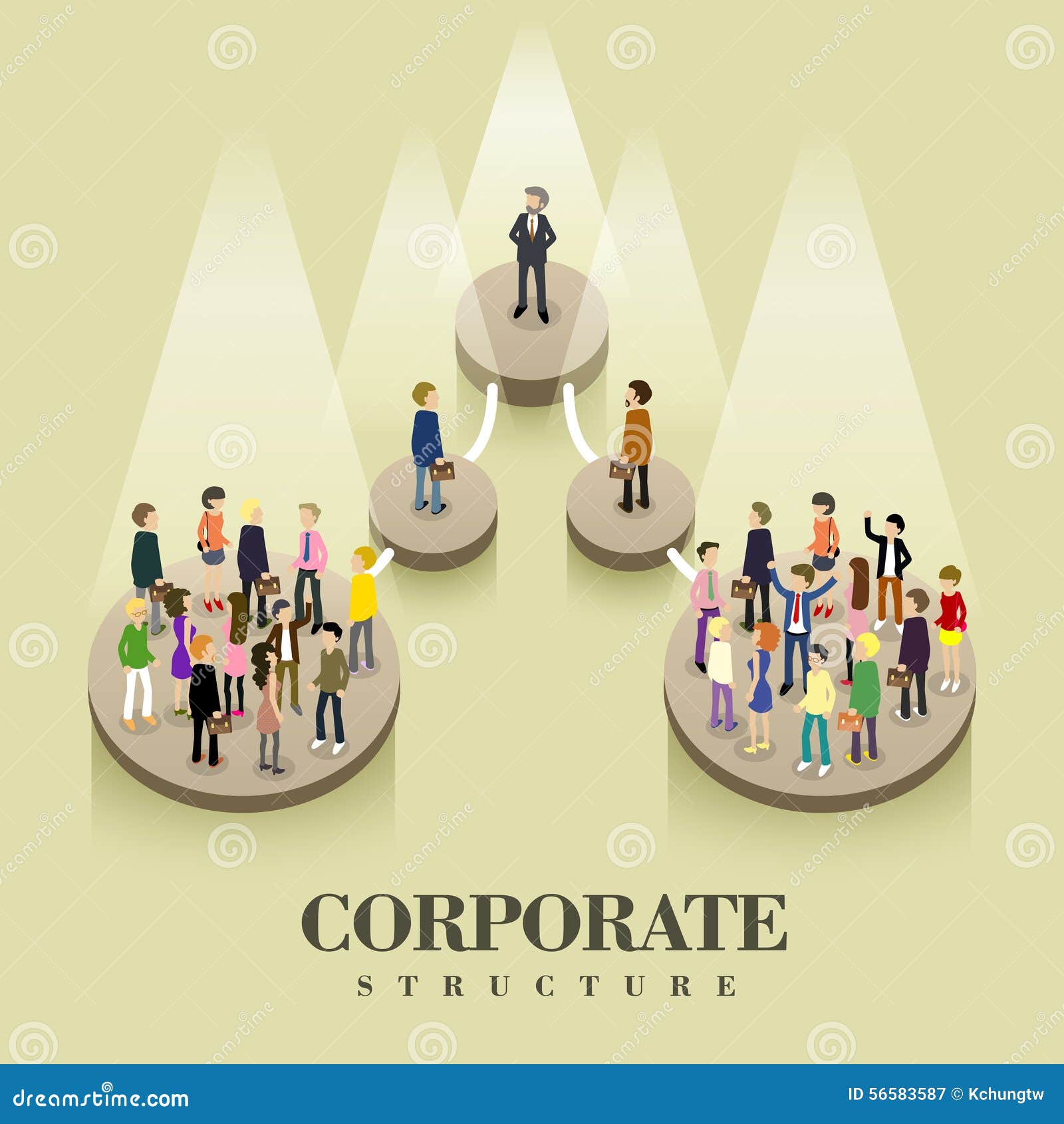 Corporate Structure Concept Stock Vector - Illustration of corporate ...