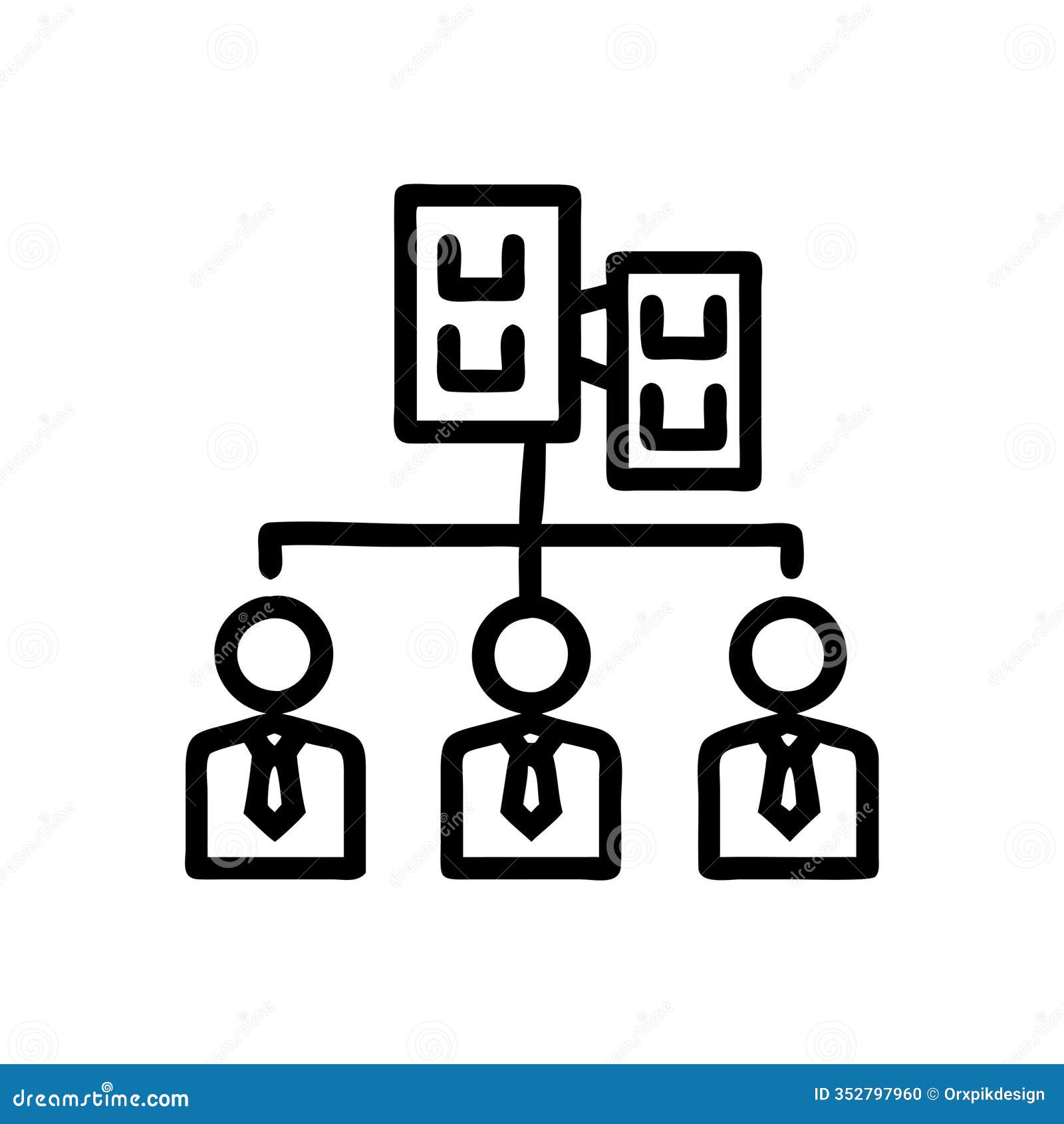 Corporate Structure Design For Organizations Vector Illustration ...